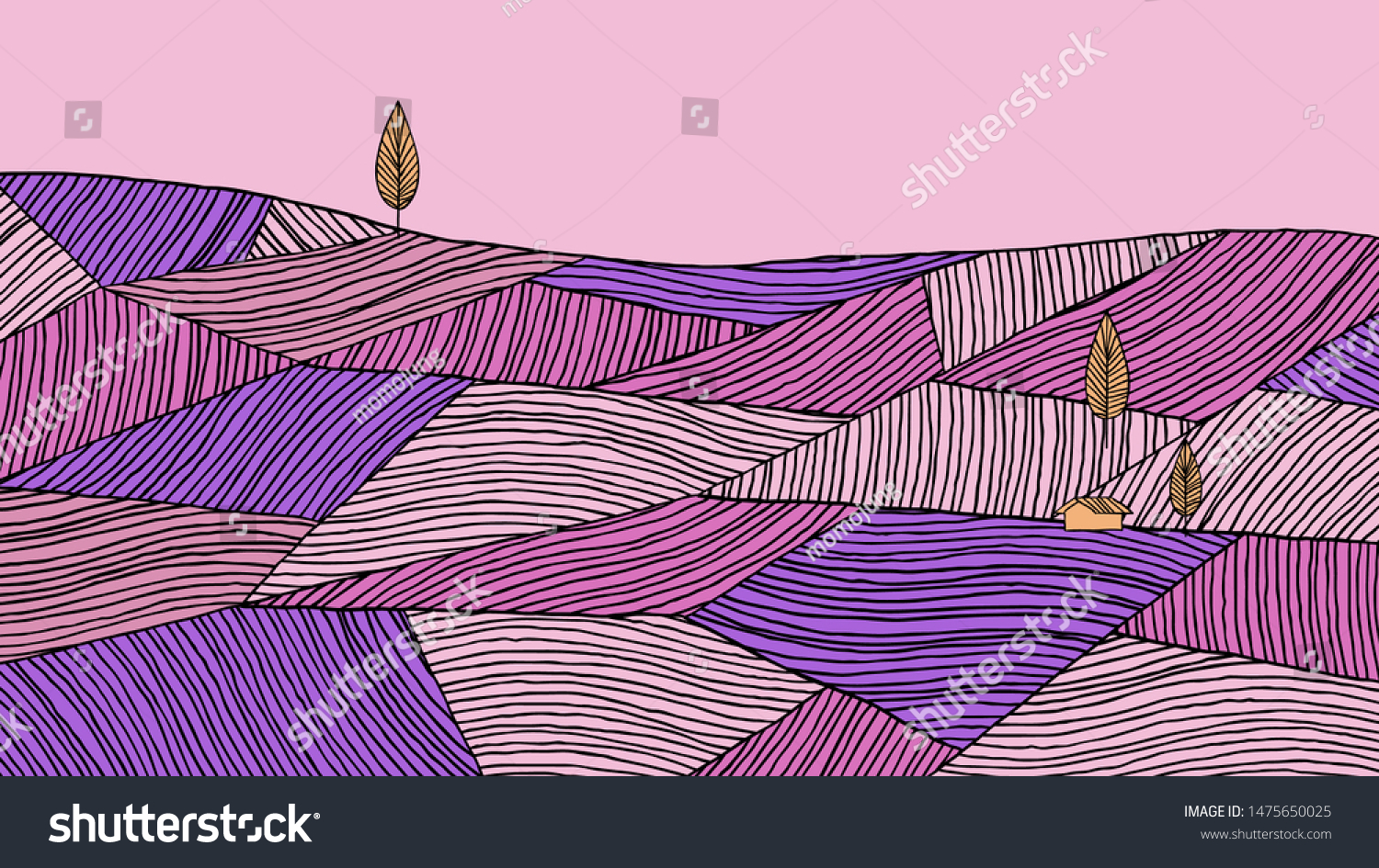 Minimalist Landscape Line Art Ink Drawing Stock Vector (Royalty Free ... Minimalist Landscape Line Art Ink Drawing Stock Vector (Royalty Free ...
