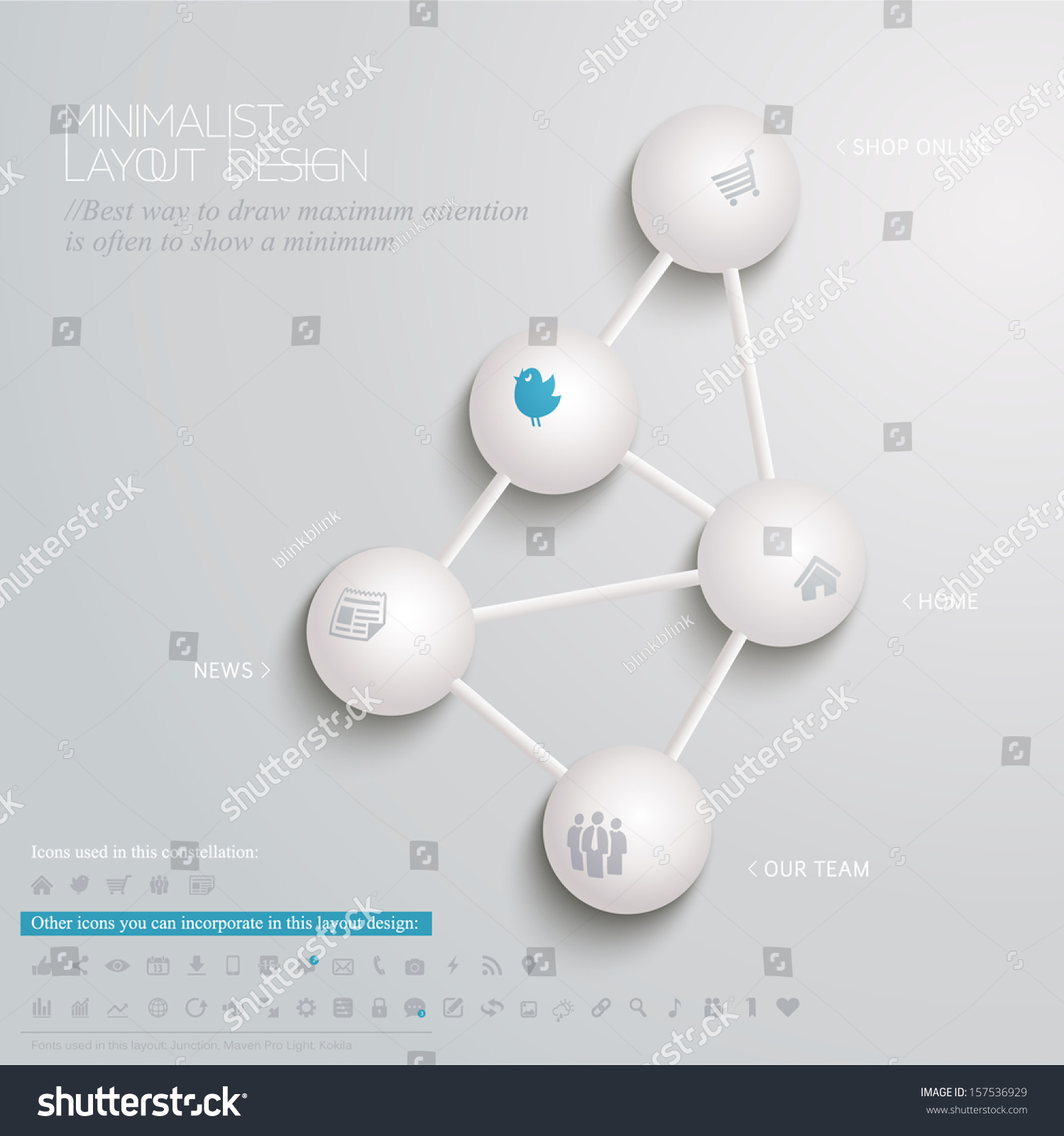 Minimalist Layout Design Stock Vector (Royalty Free) 157536929