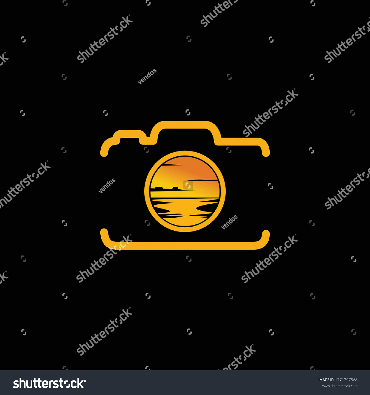 Minimalist Vector Camera Logo Creative Sun Stock Vector (Royalty Free ...
