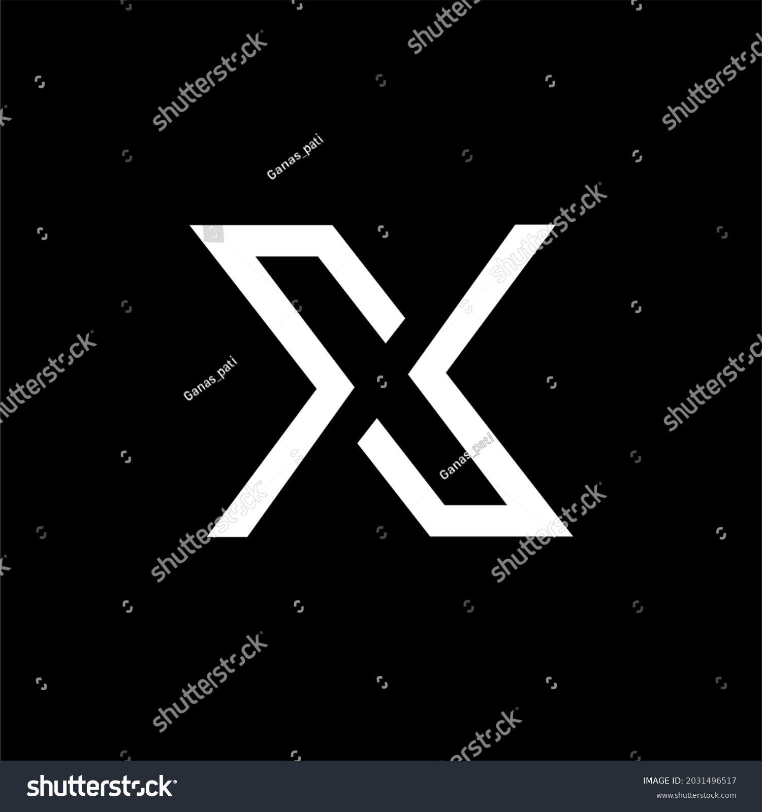 Minimalistic Abstract X Design Logo 库存矢量图（免版税）2031496517 | Shutterstock