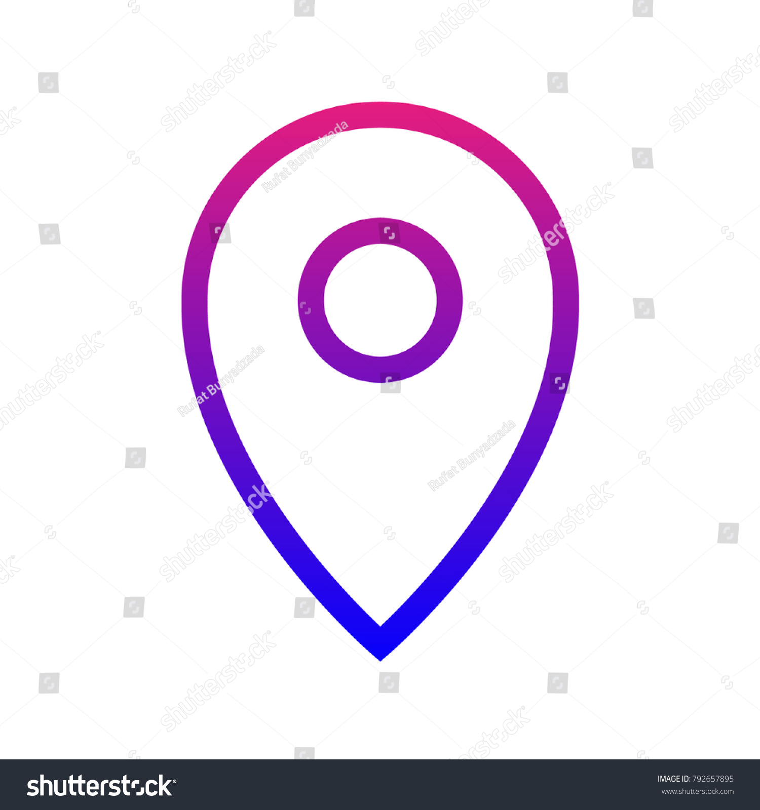 Minimalistic Location Icon Stock Vector (Royalty Free) 792657895