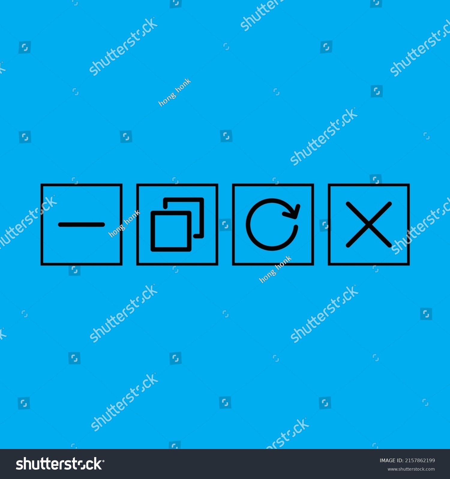 Minimize Maximize Close Refresh Window Minimalis Stock Vector (Royalty ...