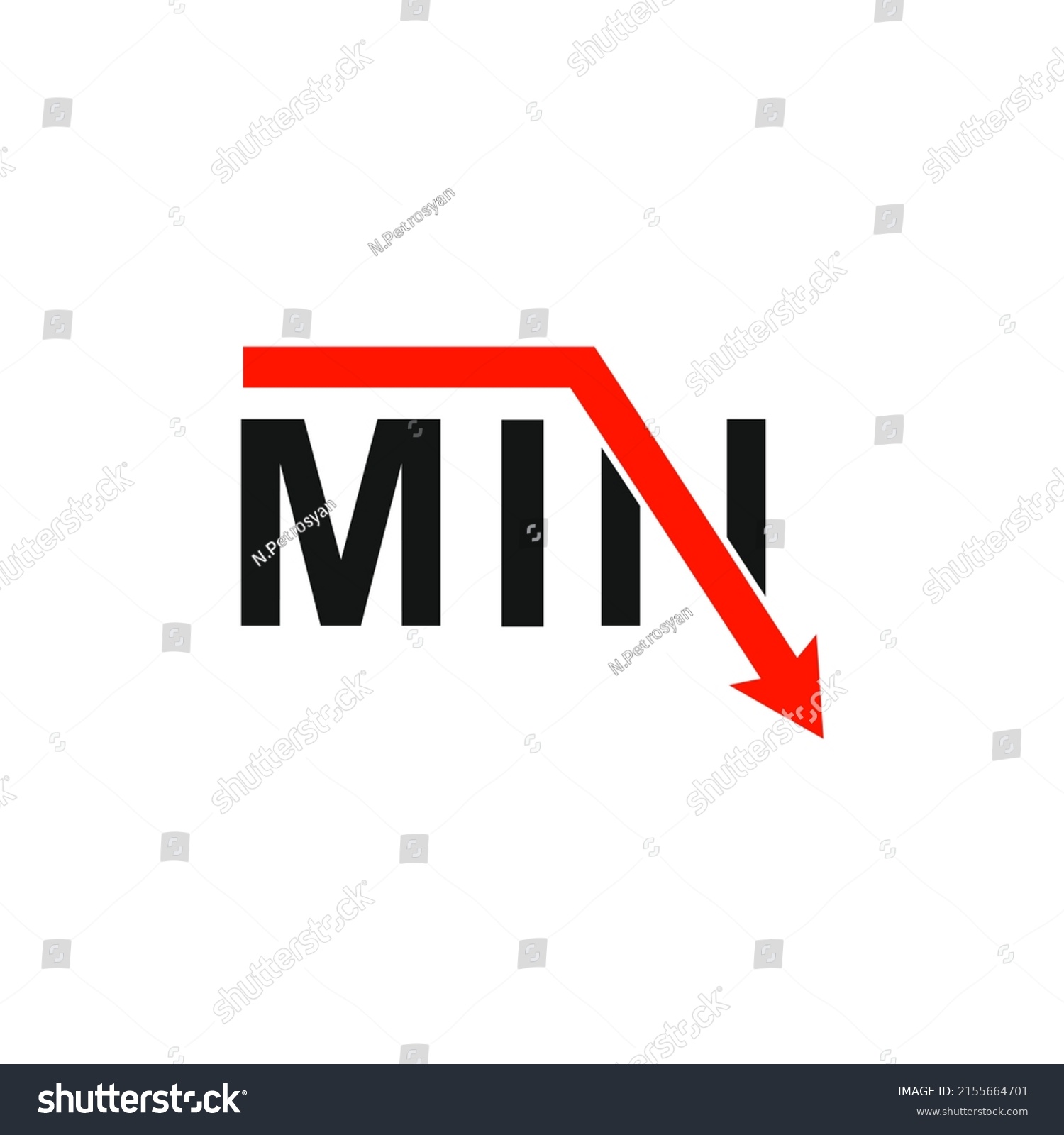 Minimum Symbol Arrow Minimal Logo Design Stock Vector (Royalty Free ...