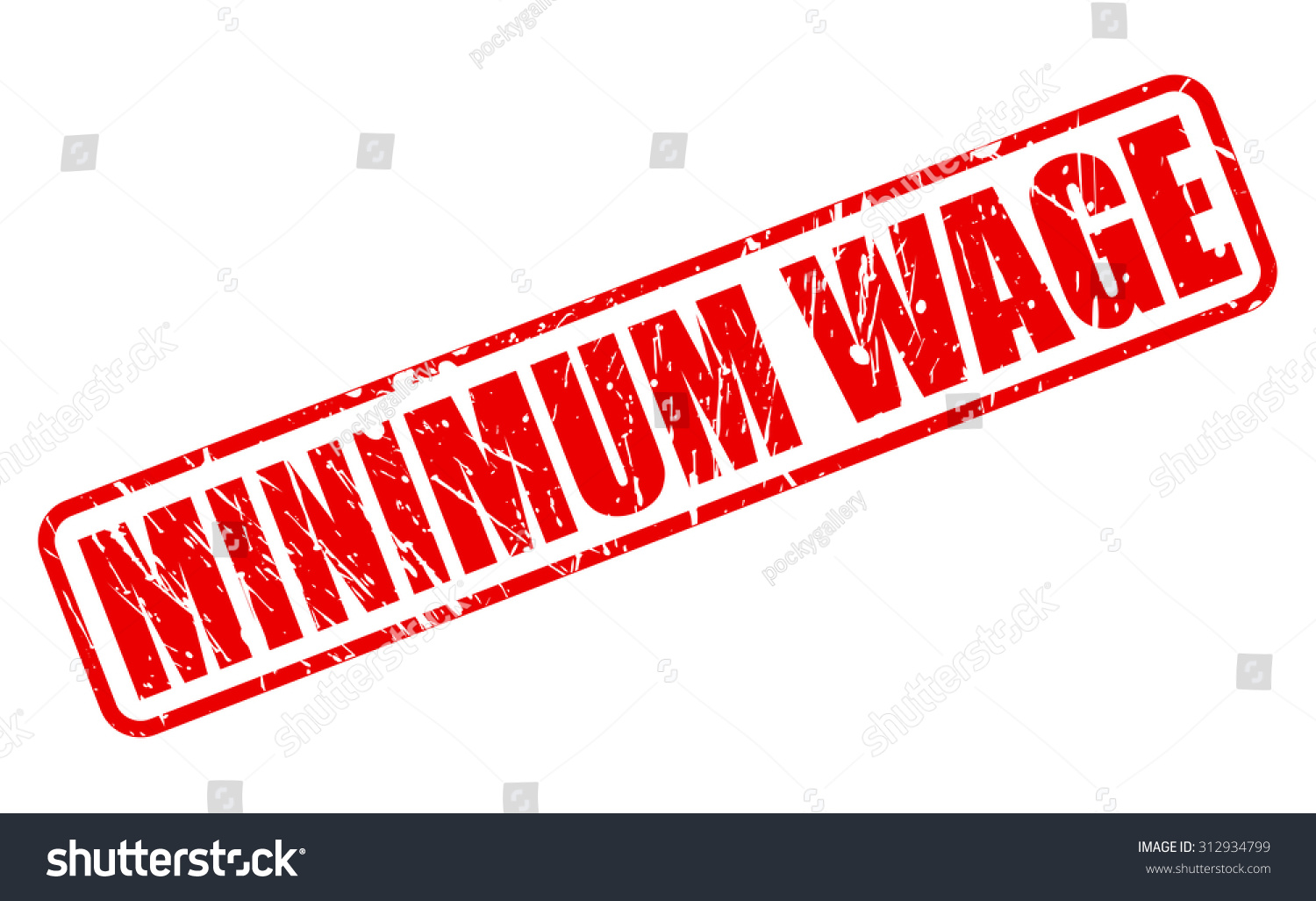 Minimum Wage Red Stamp Text On Stock Vector (Royalty Free) 312934799 ...