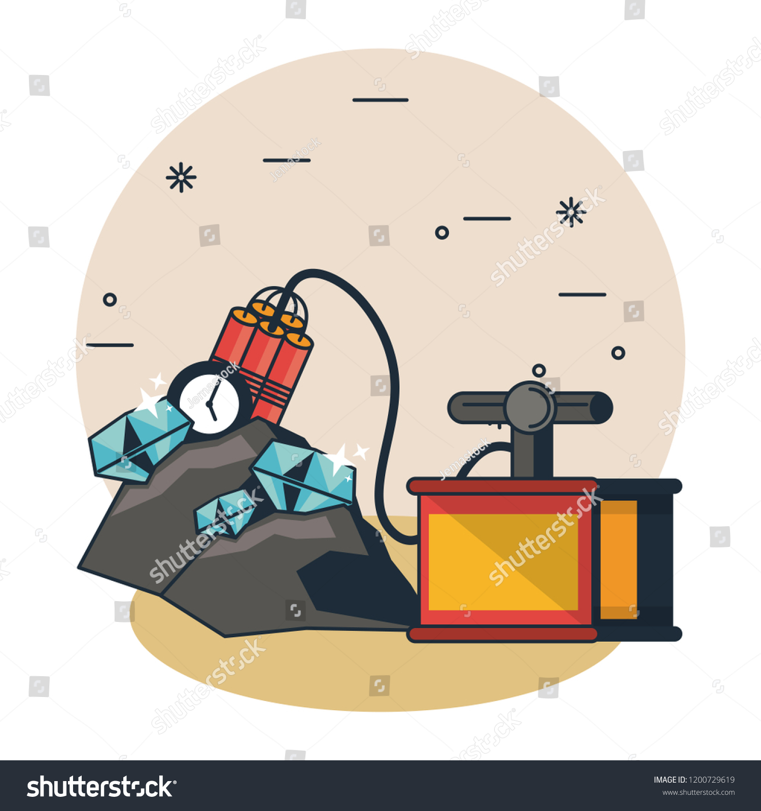 Mining Cave Cartoons Stock Vector (Royalty Free) 1200729619 | Shutterstock