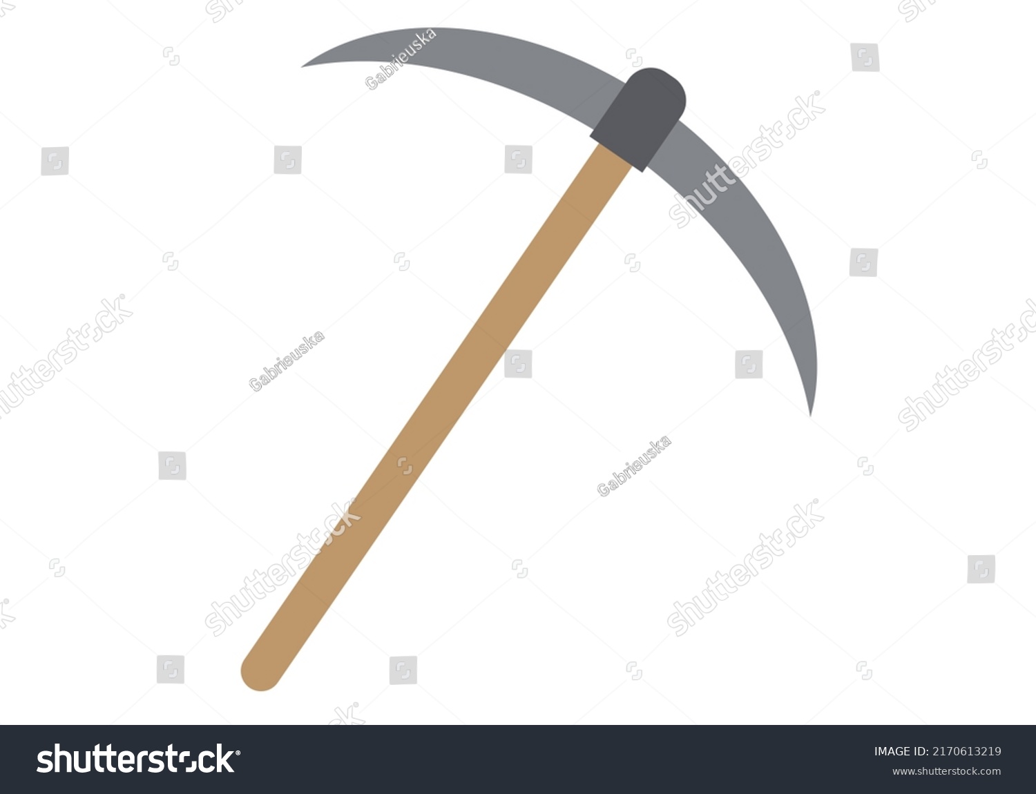 Mining Pickaxe Icon On White Background Stock Vector (Royalty Free ...