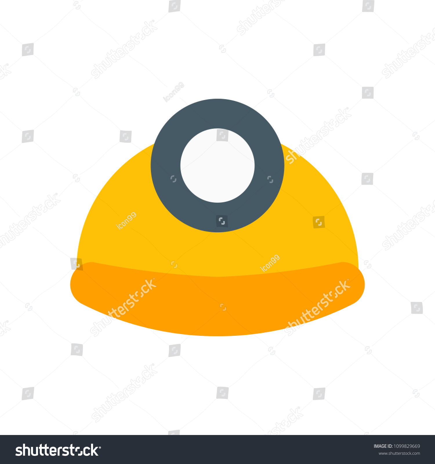 Mining Safety Helmet Stock Vector (Royalty Free) 1099829669