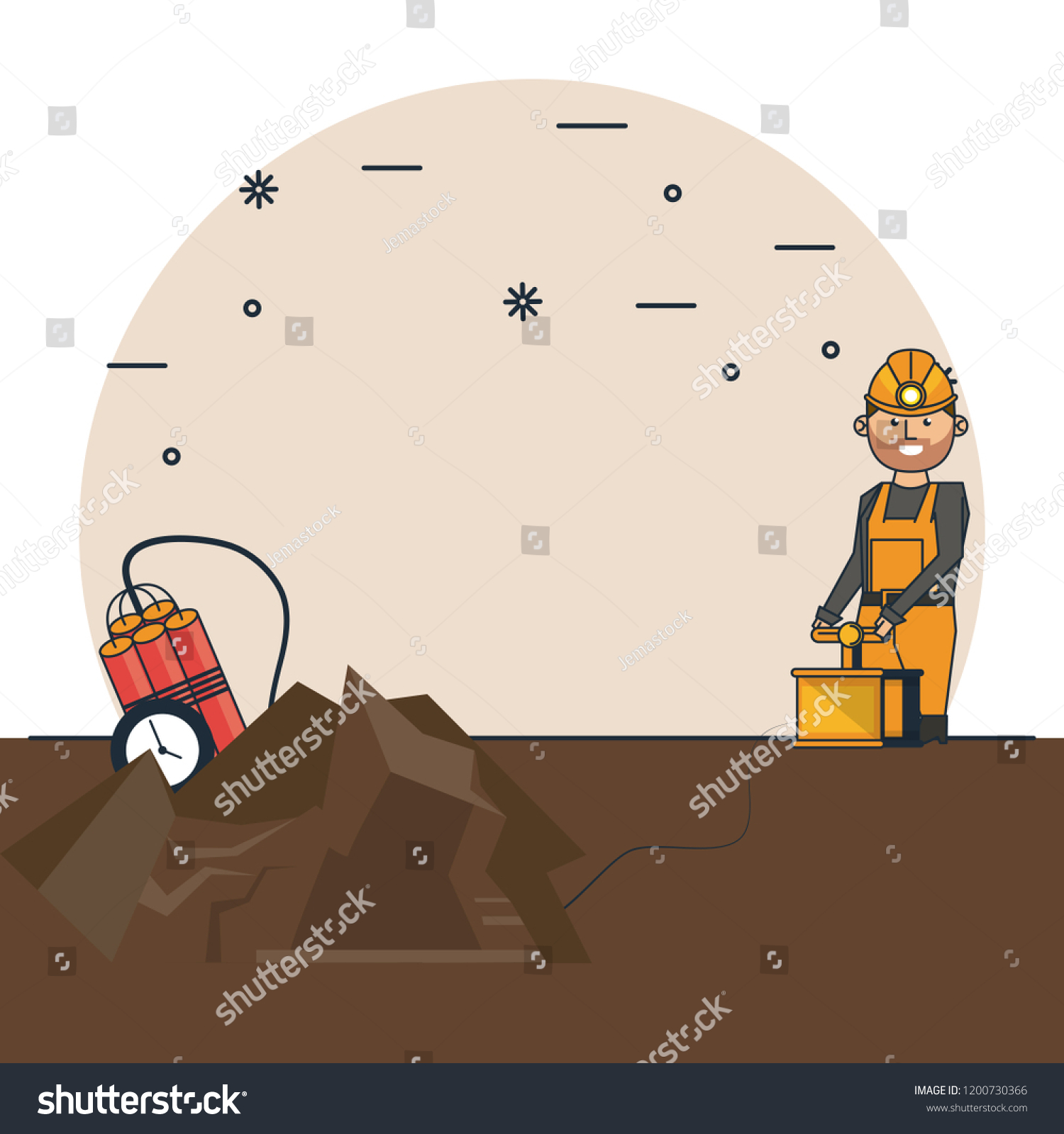 Mining Worker Cartoon Stock Vector (Royalty Free) 1200730366 | Shutterstock