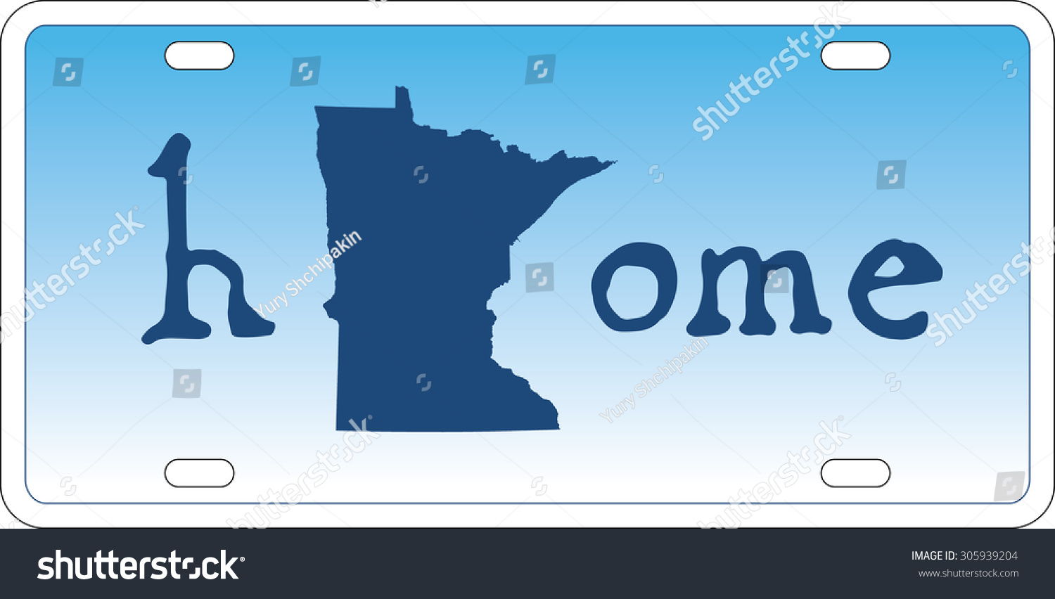 Minnesota State License Plate Vector Stock Vector (Royalty Free ...