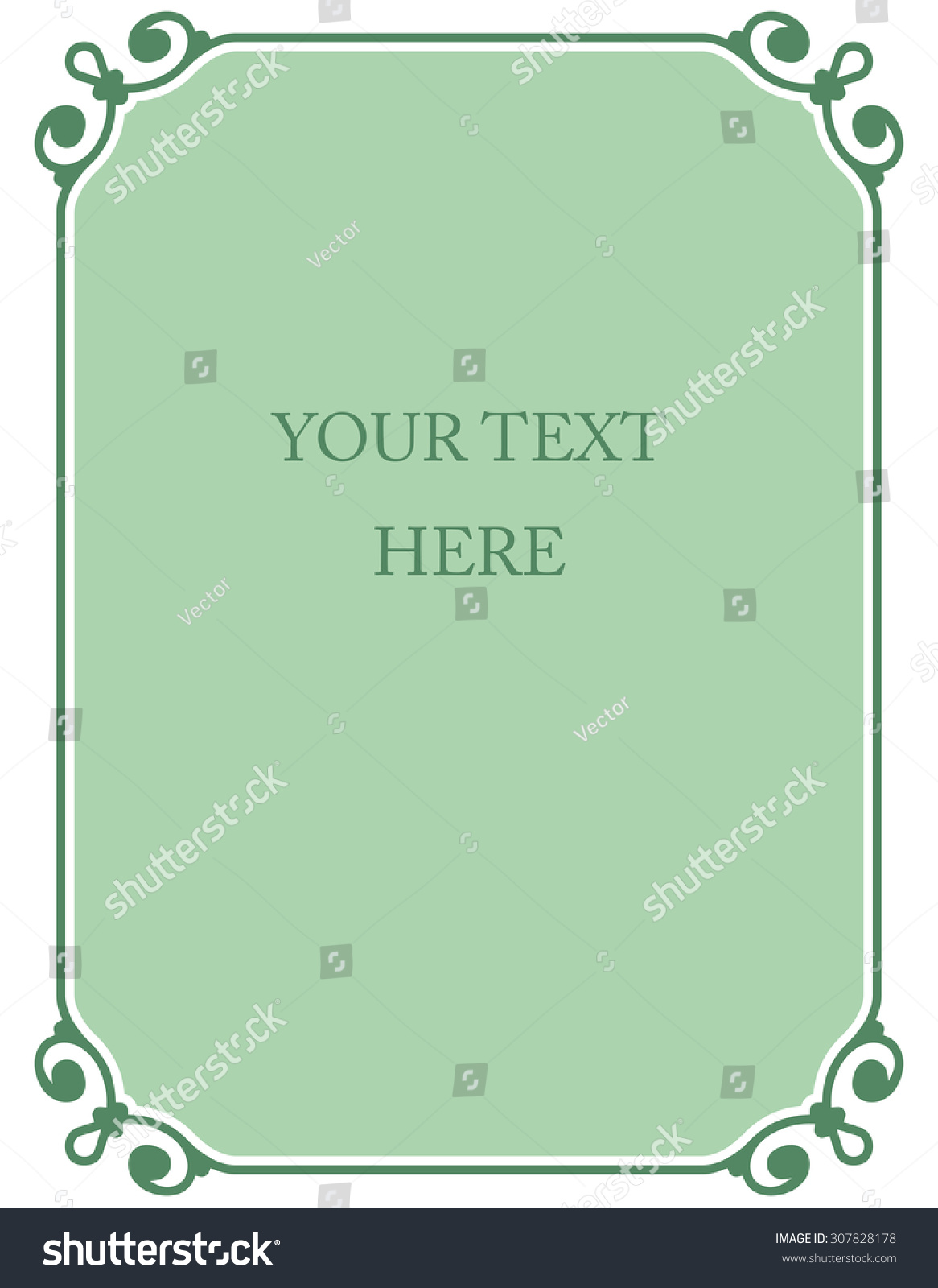 Mint Green Border Frame Deco Vector: เวกเตอร์สต็อก (ปลอดค่าลิขสิทธิ์ ...