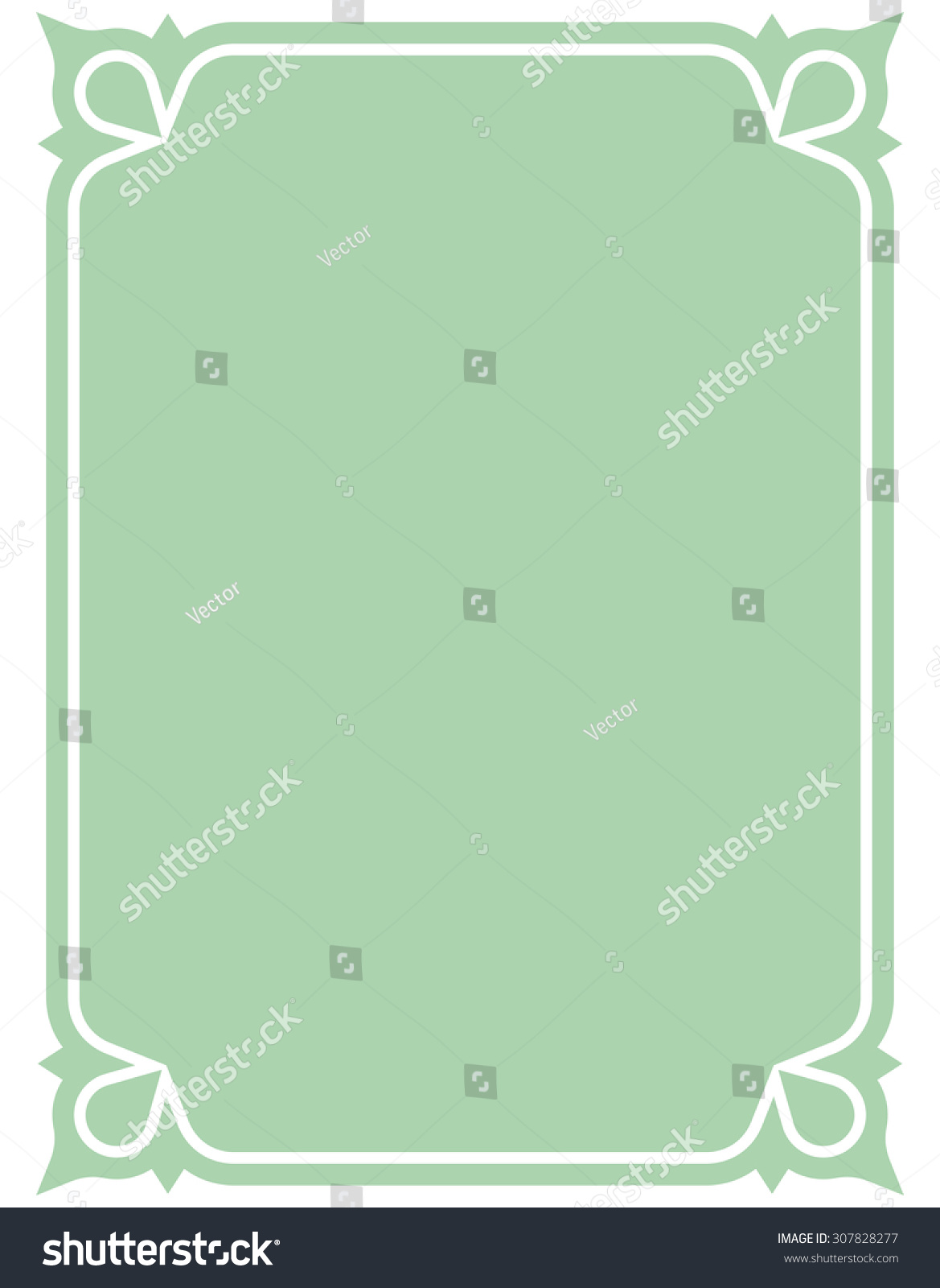 Mint Green Border Frame Deco Vector: vector de stock (libre de regalías ...