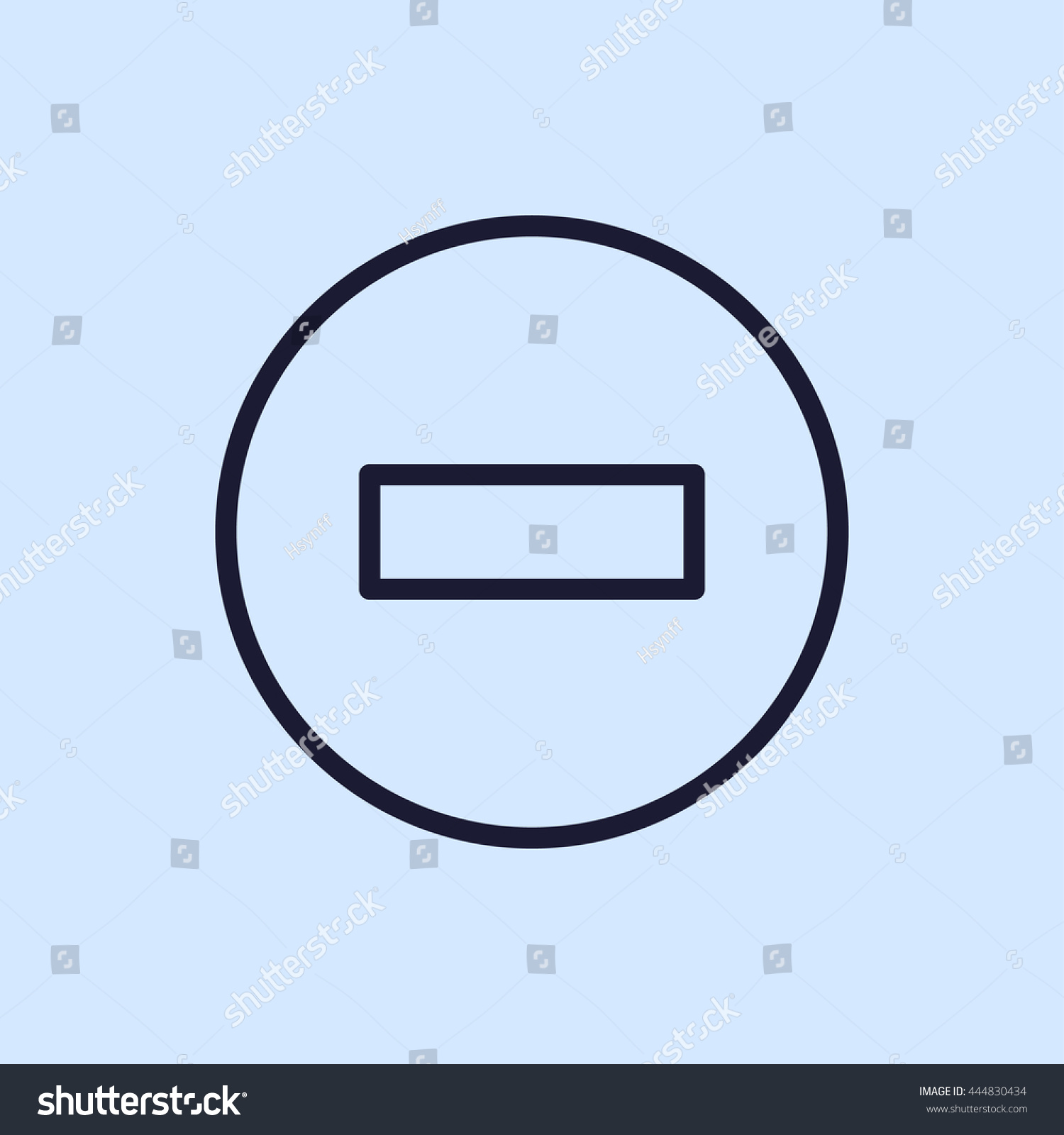 Minus Line Icon Stock Vector (Royalty Free) 444830434 | Shutterstock