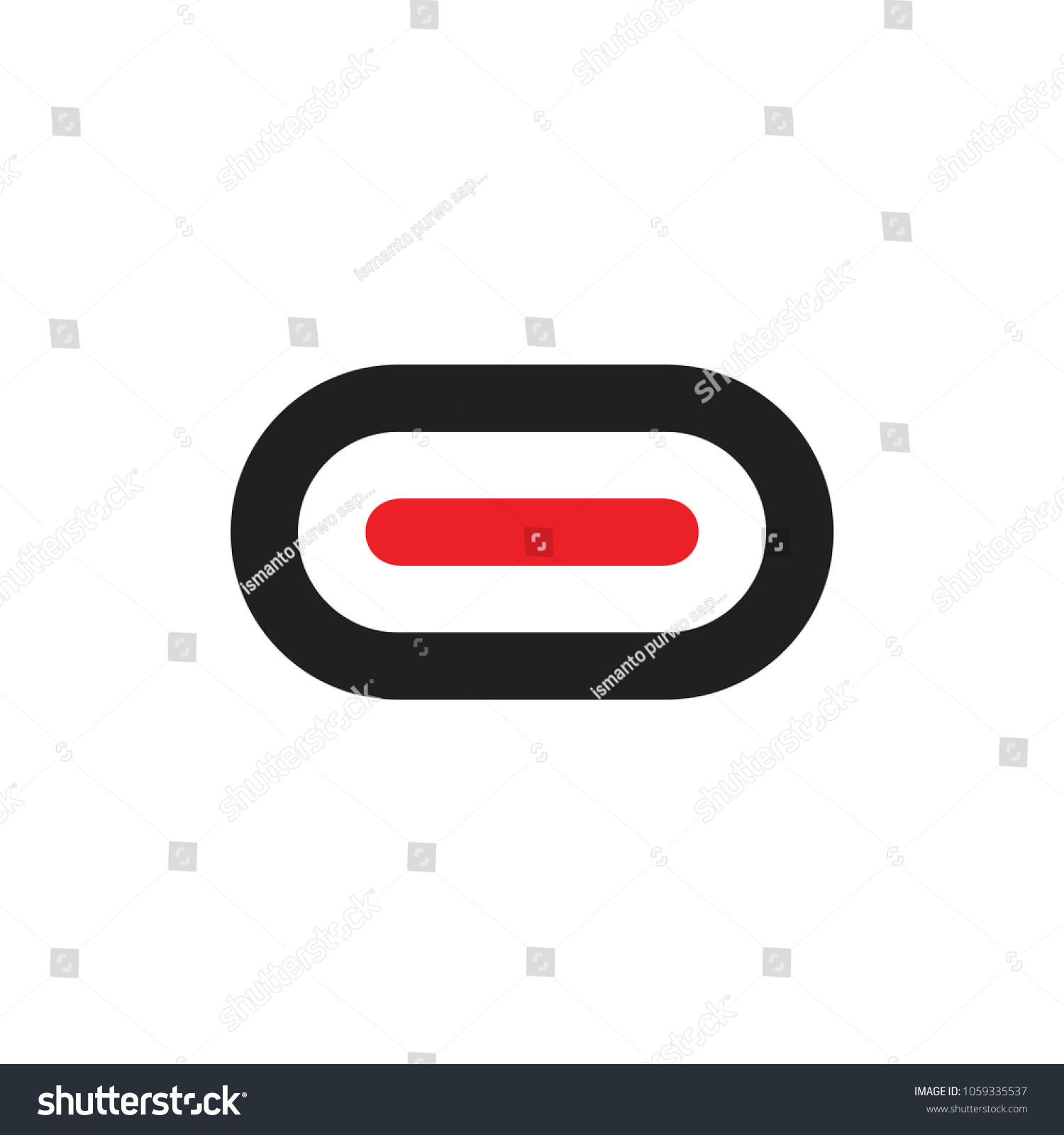 Minus Symbol Capsule Shape Logo Vector Stock Vector (Royalty Free ...