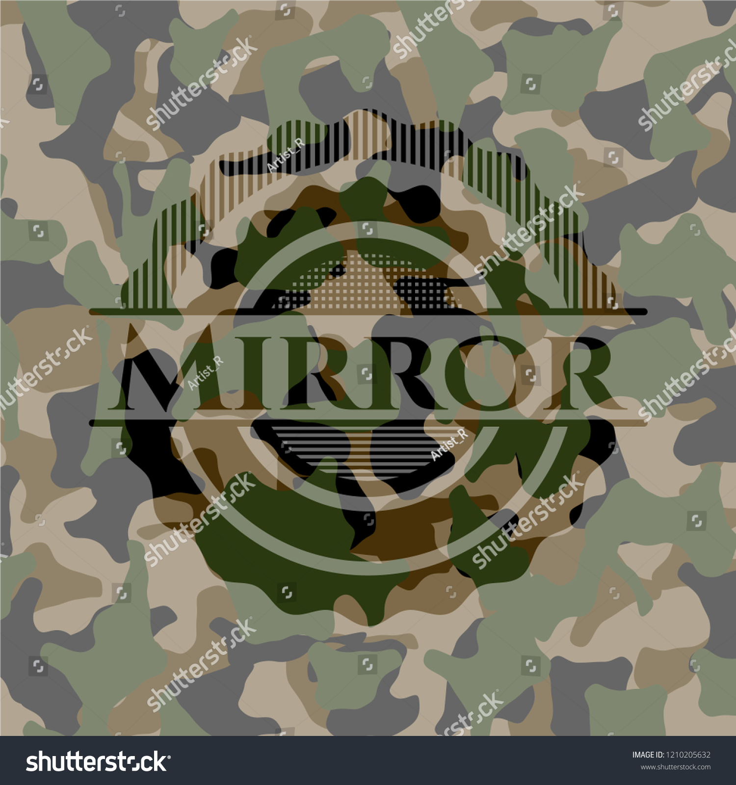 Mirror Camouflaged Emblem Stock Vector (Royalty Free) 1210205632 ...