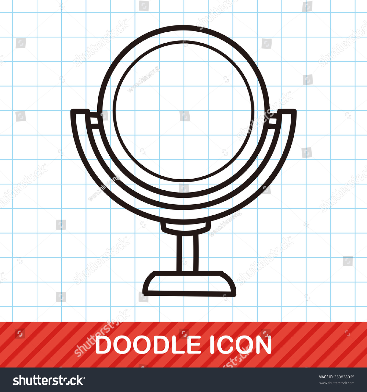 Mirror Doodle Stock Vector (Royalty Free) 359838065