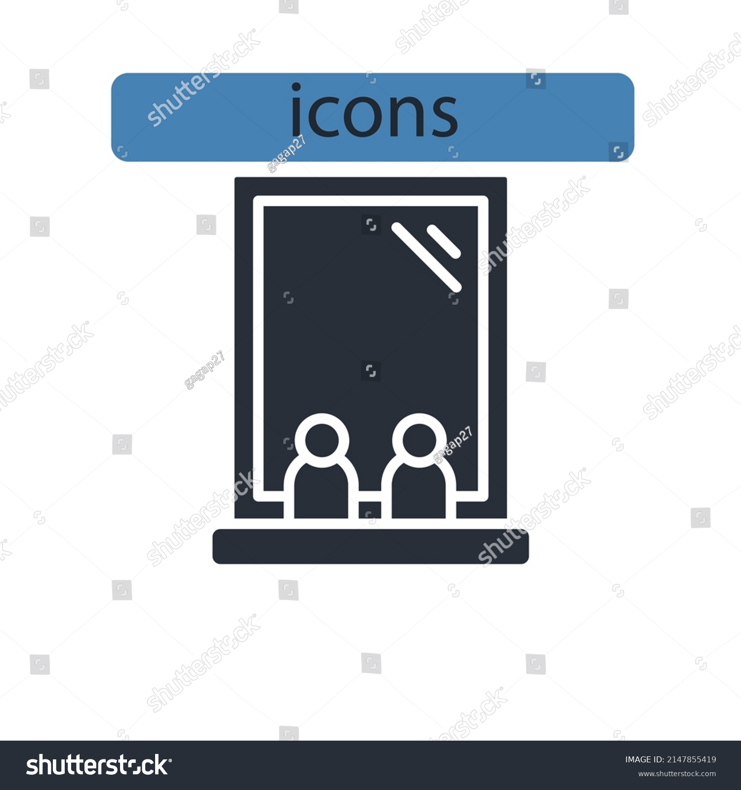 Mirror Icons Symbol Vector Elements Infographic Stock Vector (Royalty ...
