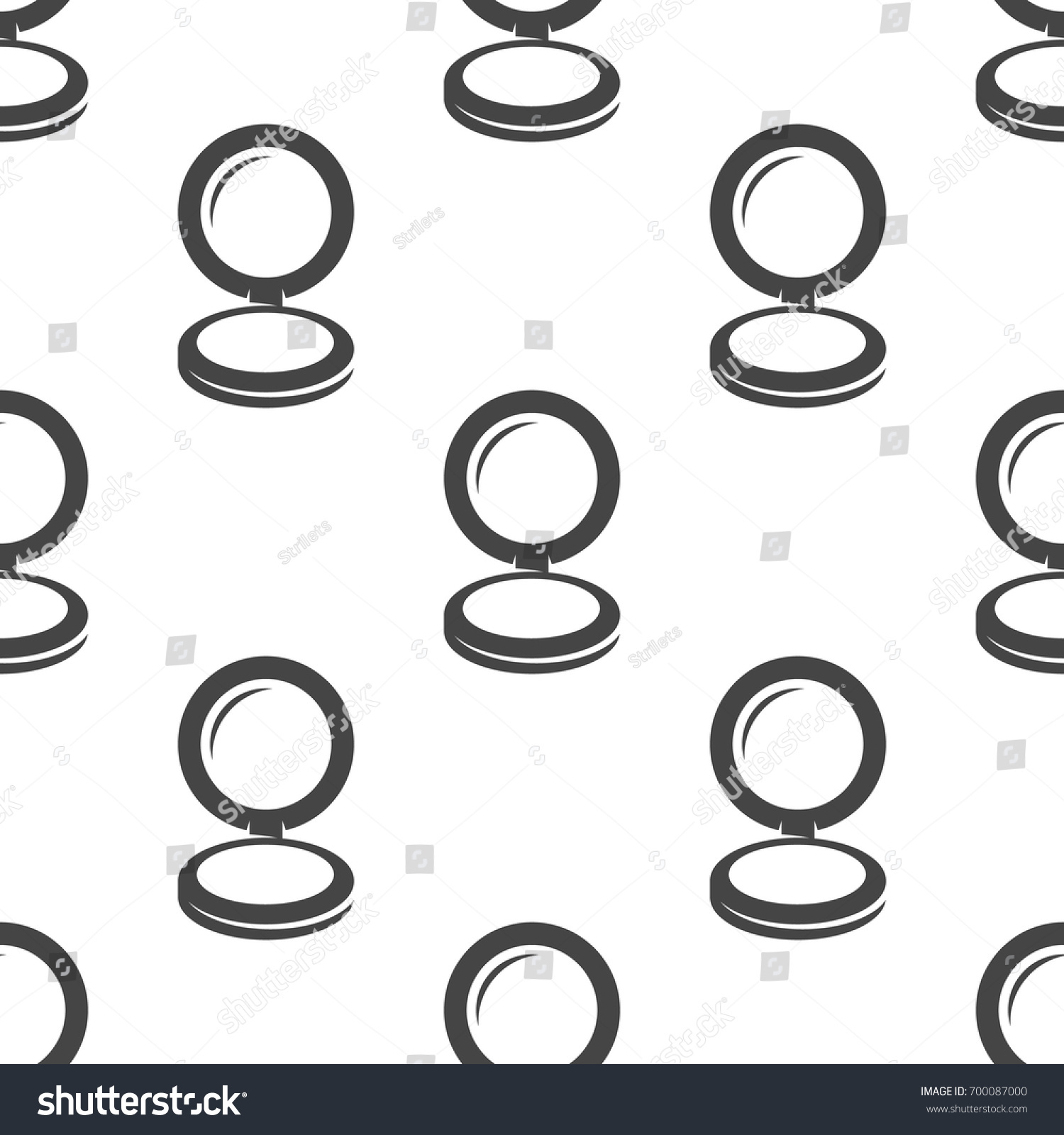 Mirror Powder Seamless Pattern Vector Illustration Stock Vector ...