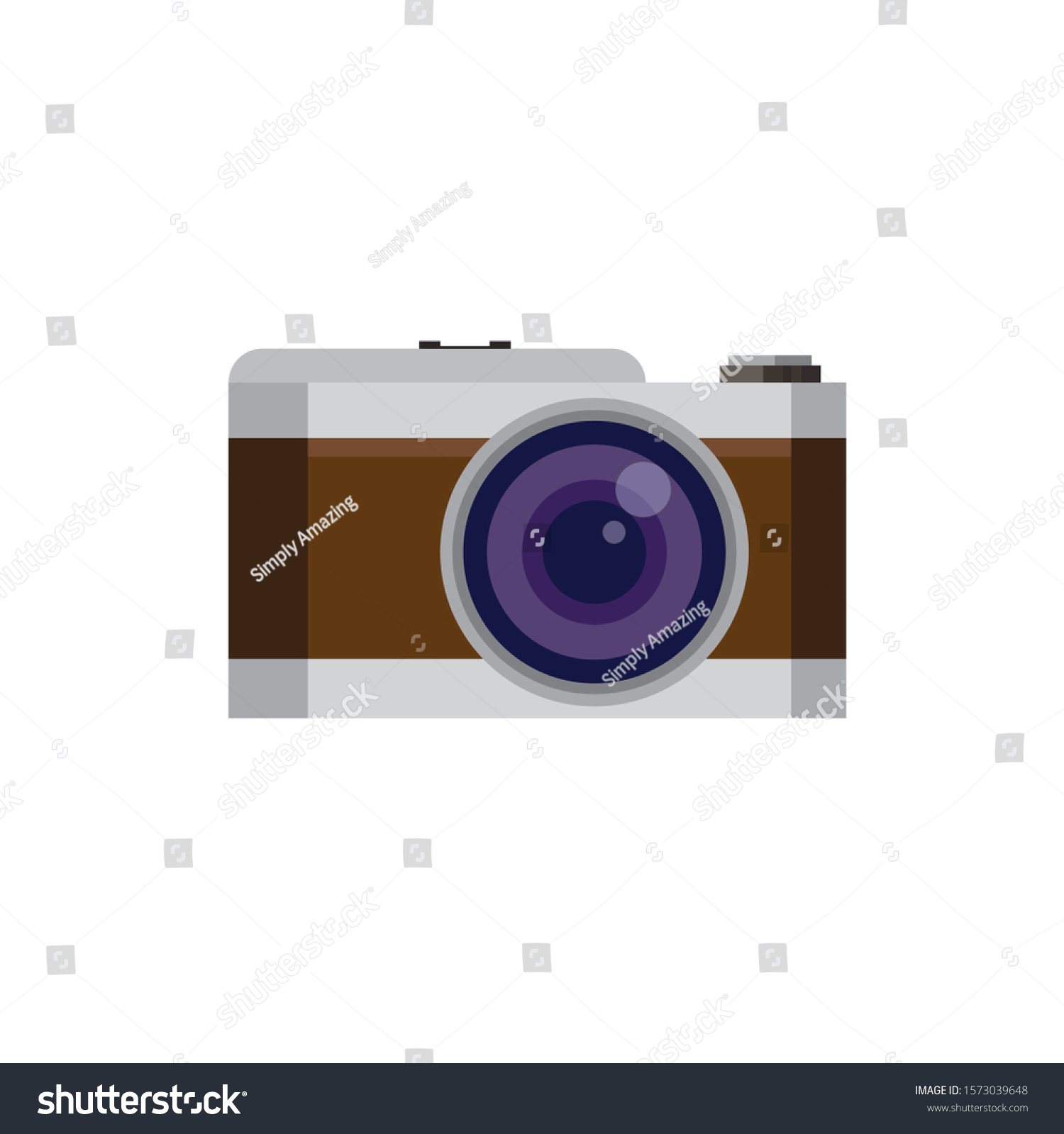 Mirrorless Camera Flat Illustration Design Vector Stock Vector (Royalty ...