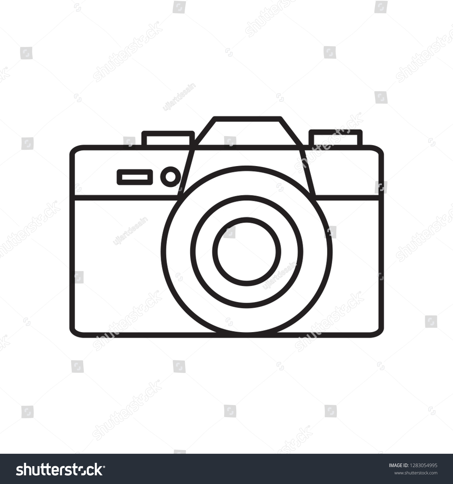 Mirrorless Camera Icon Logo Vector Illustration Stock Vector (Royalty ...