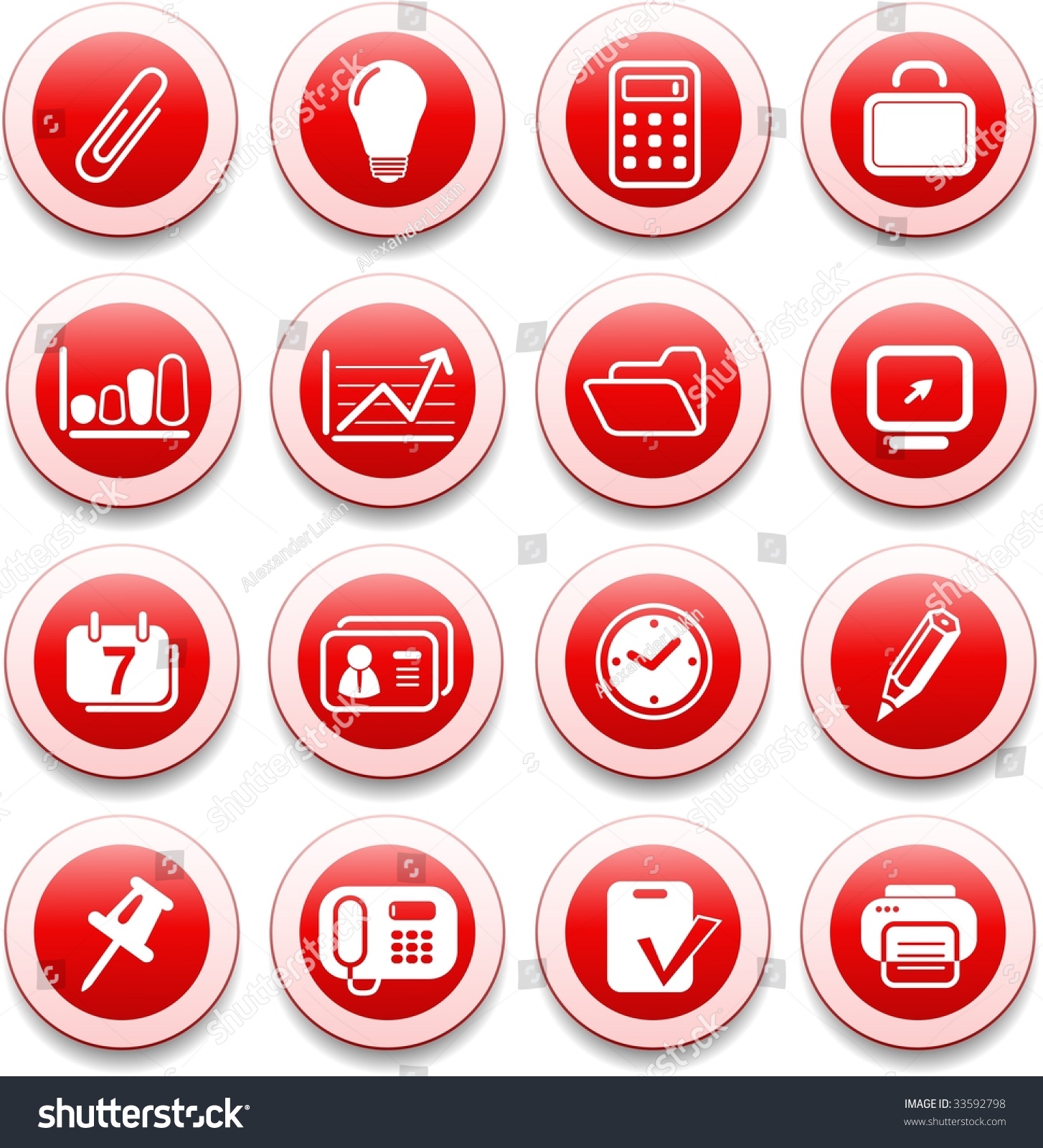 Miscellaneous Office Vector Icons Stock Vector (Royalty Free) 33592798 ...