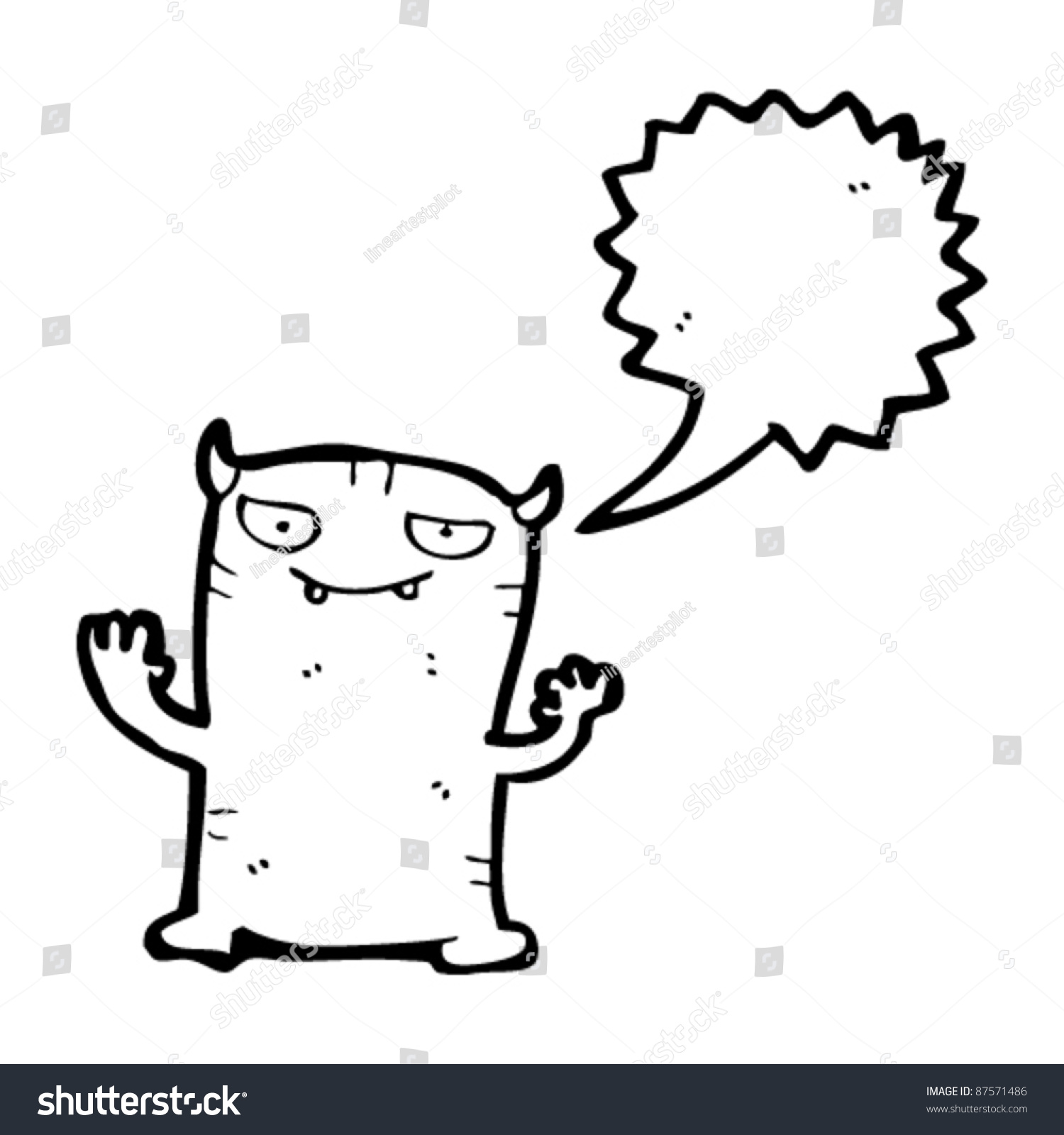 Mischievous Little Imp Cartoon Stock Vector 87571486 - Shutterstock