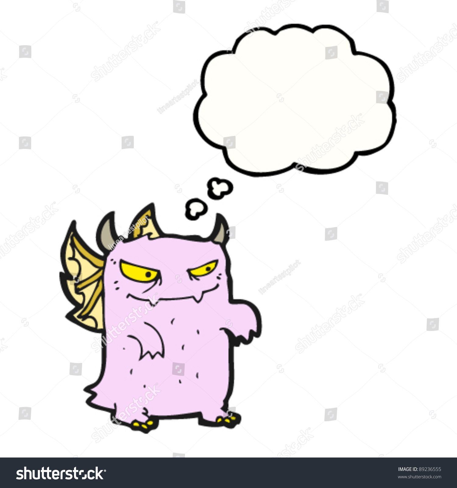 Mischievous Little Magic Creature Cartoon Stock Vector (Royalty Free ...