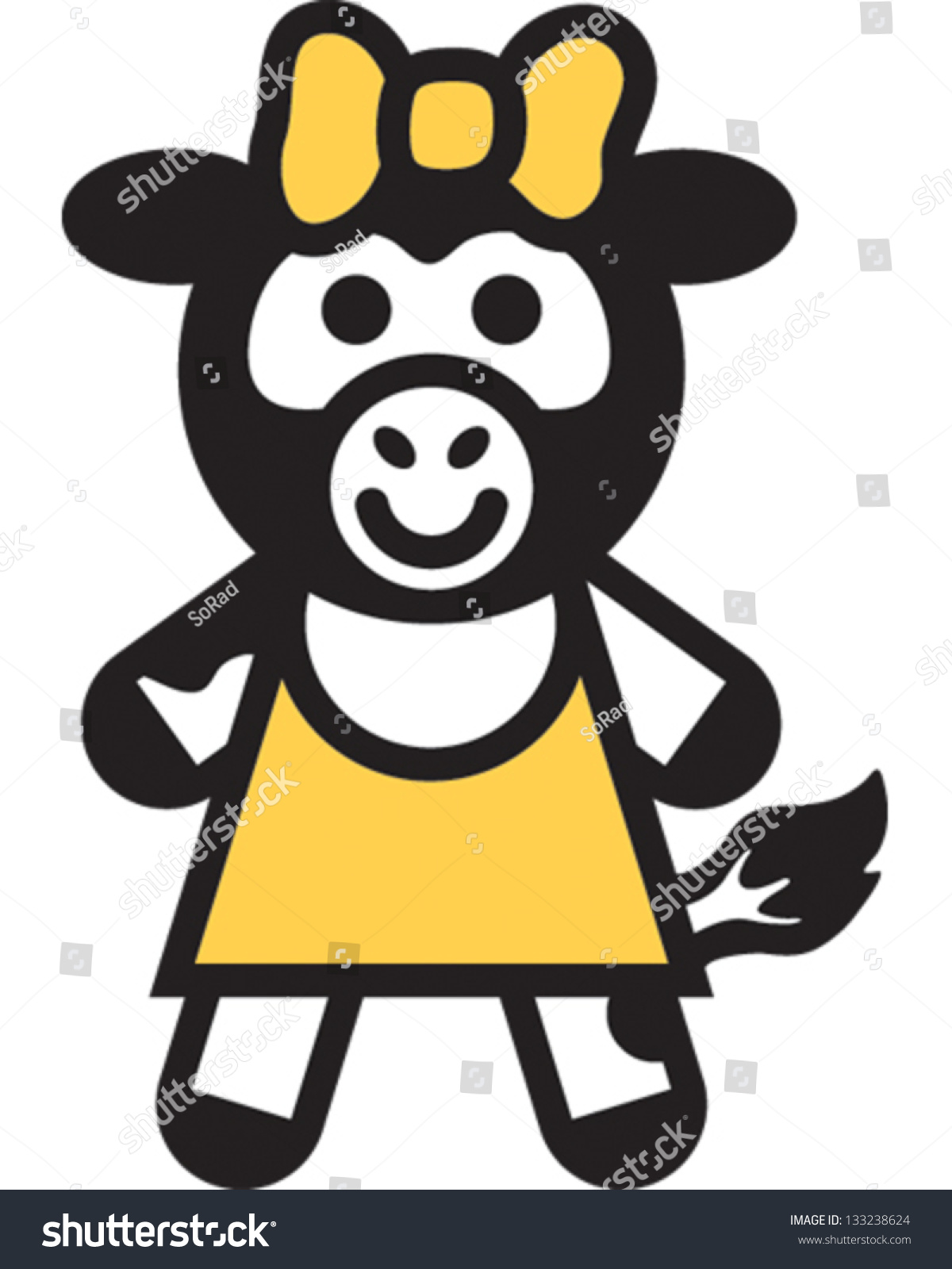 Miss Cow Stock Vector (Royalty Free) 133238624