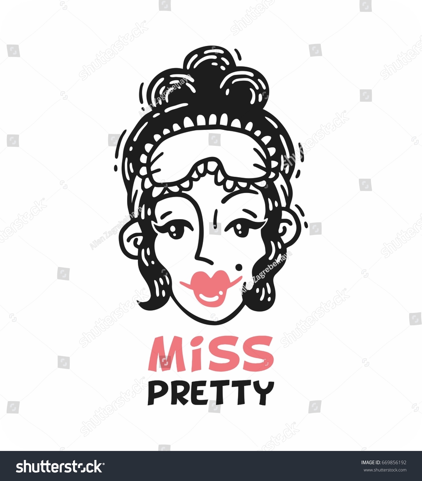 Miss Pretty Logo Stock Vector (Royalty Free) 669856192 | Shutterstock