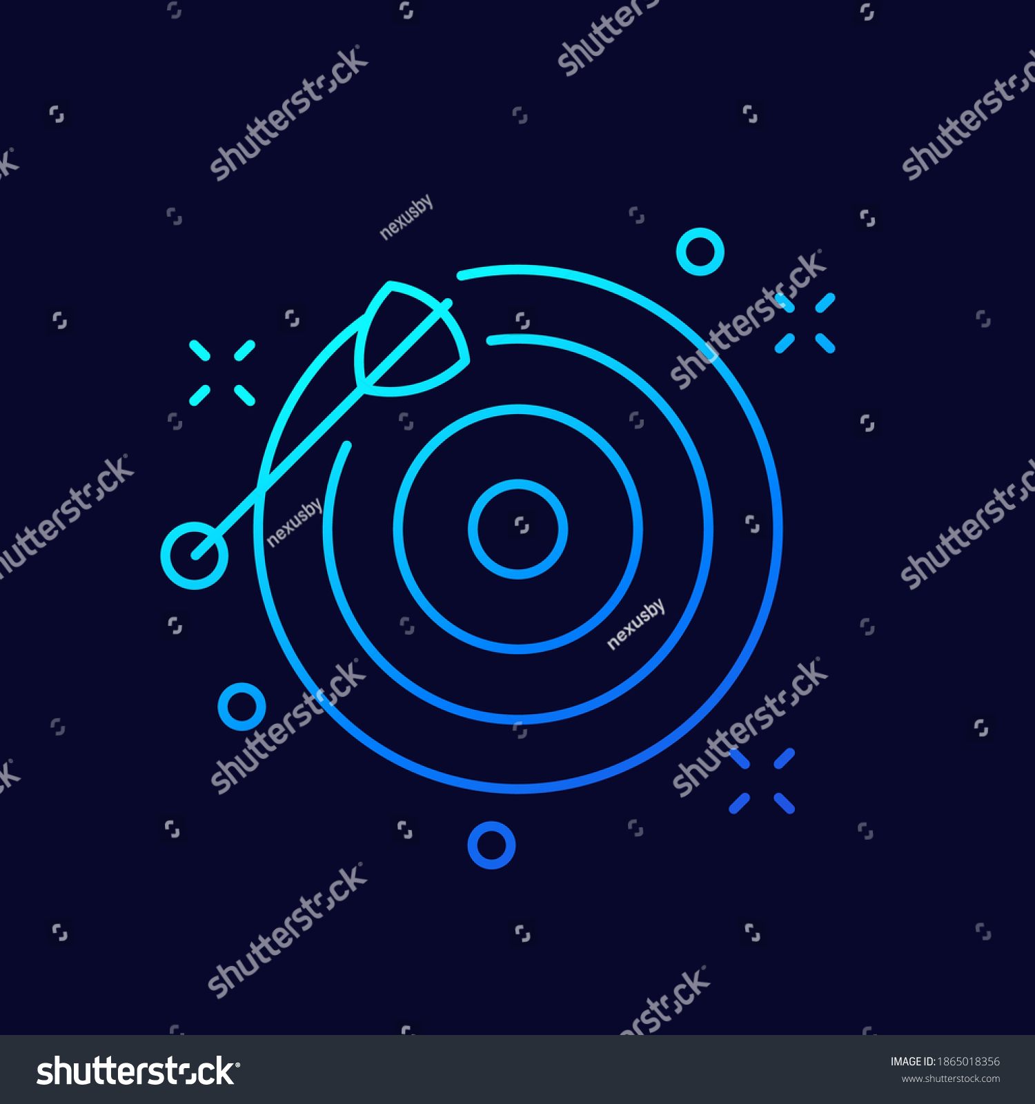 Missed Target Line Icon Vector Stock Vector (Royalty Free) 1865018356 ...