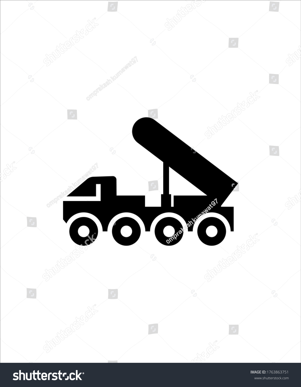 Missile Launcher Icon Vector Best Flat Stock Vector (Royalty Free ...