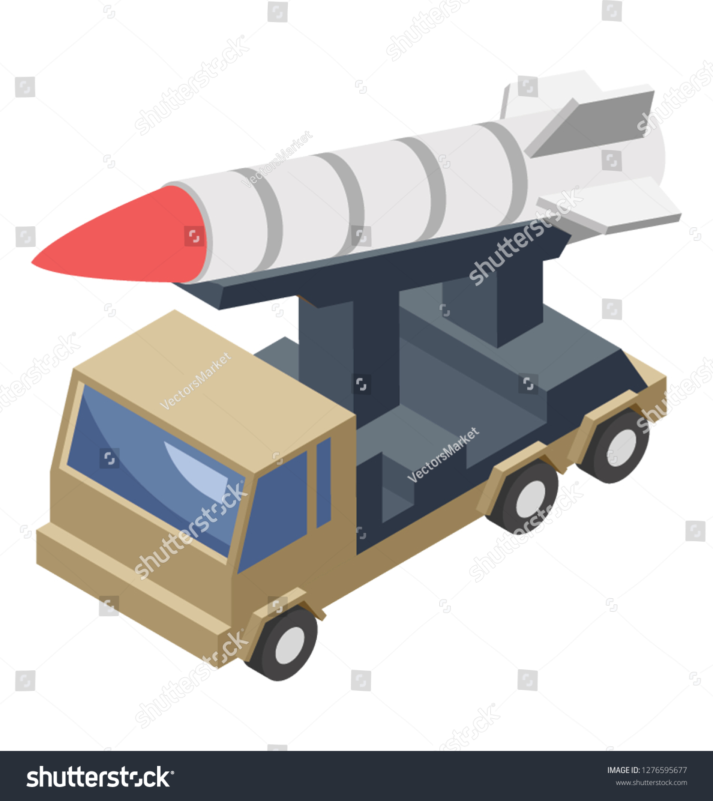 Missile Tank Isometric Vector Icon Stock Vector (Royalty Free ...