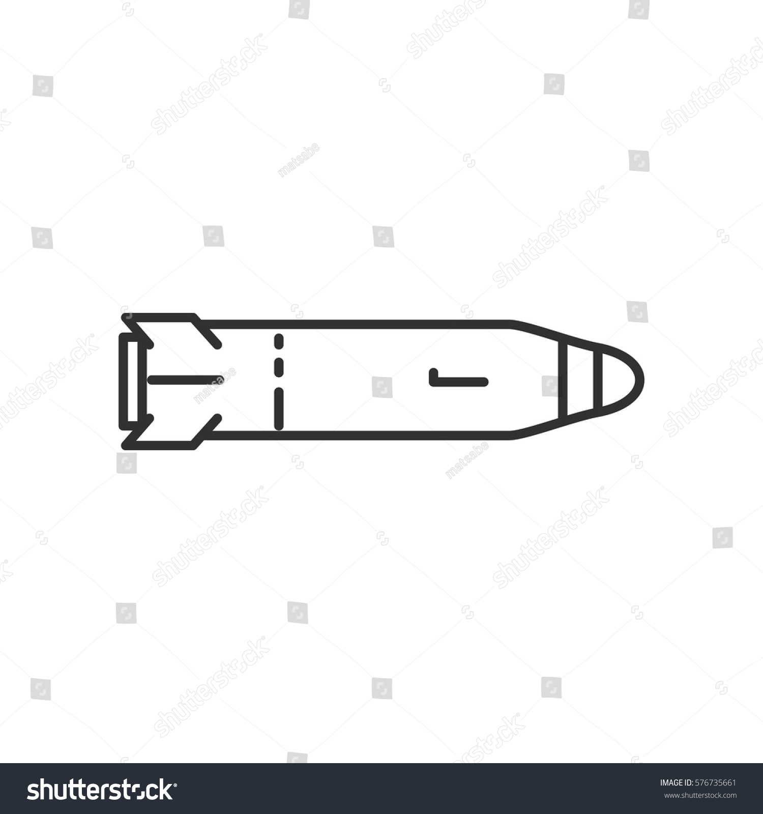 Missile Warhead Stock Vector (Royalty Free) 576735661