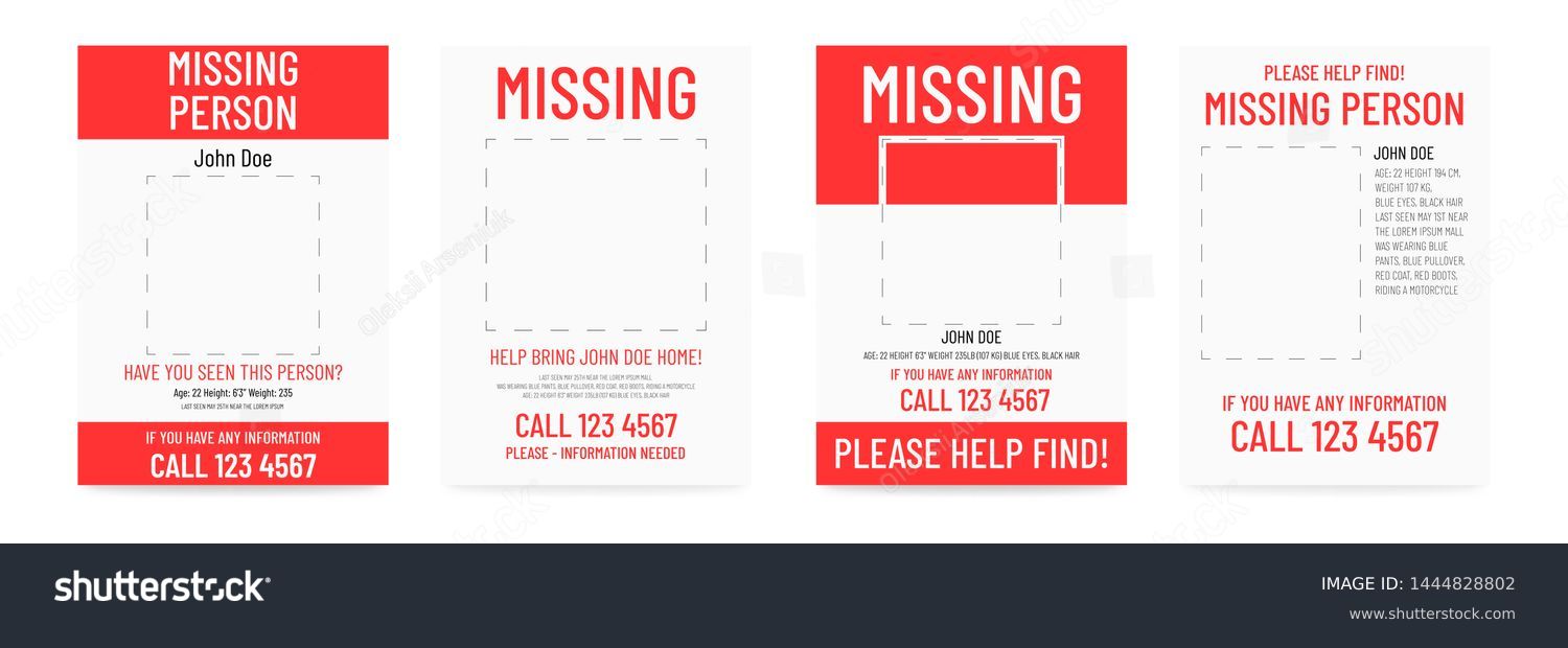 1,593 imágenes de Missing person poster - Imágenes, fotos y vectores de ...