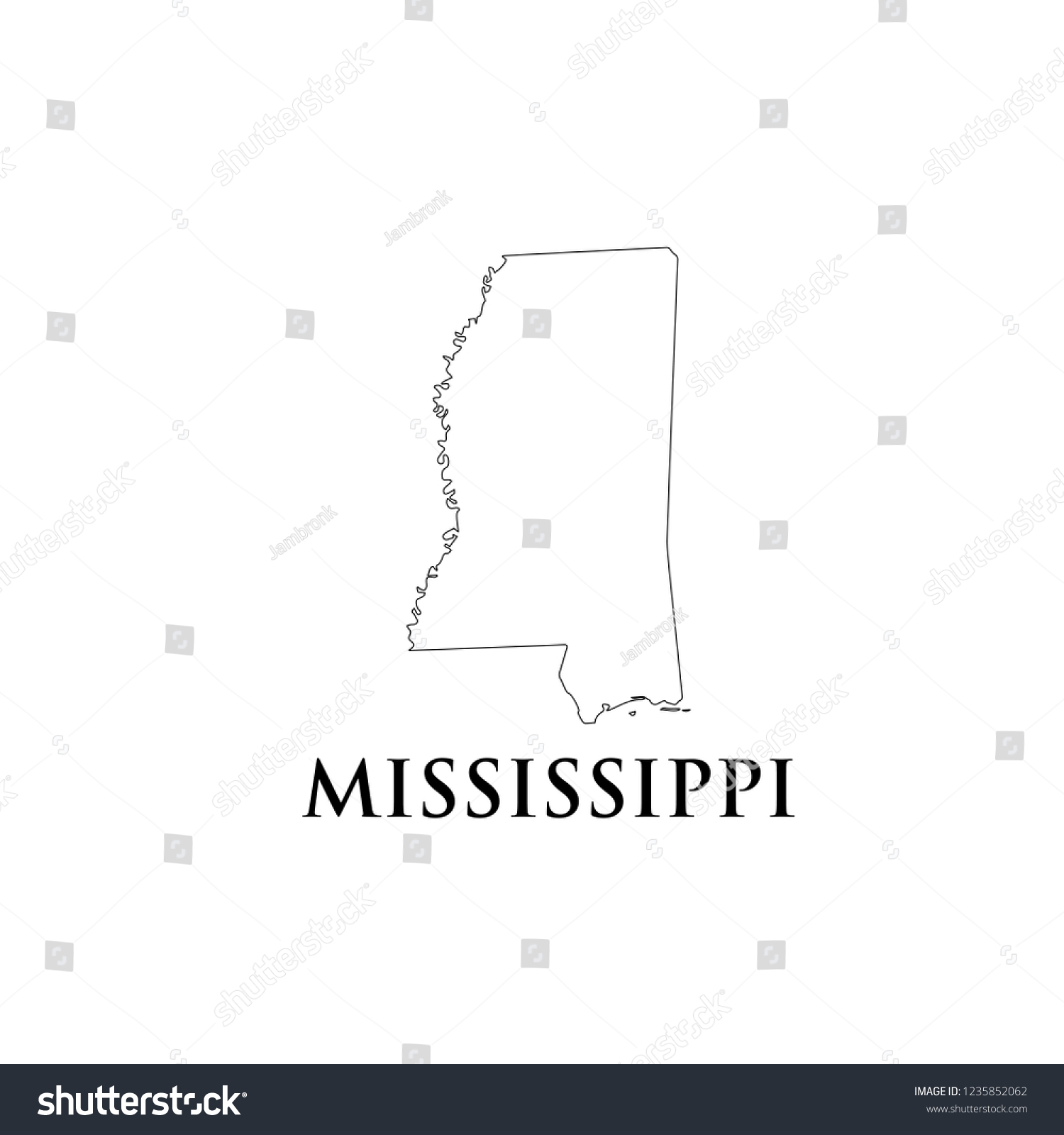 Mississippi Map Icon Vector Illustration Stock Vector (Royalty Free ...