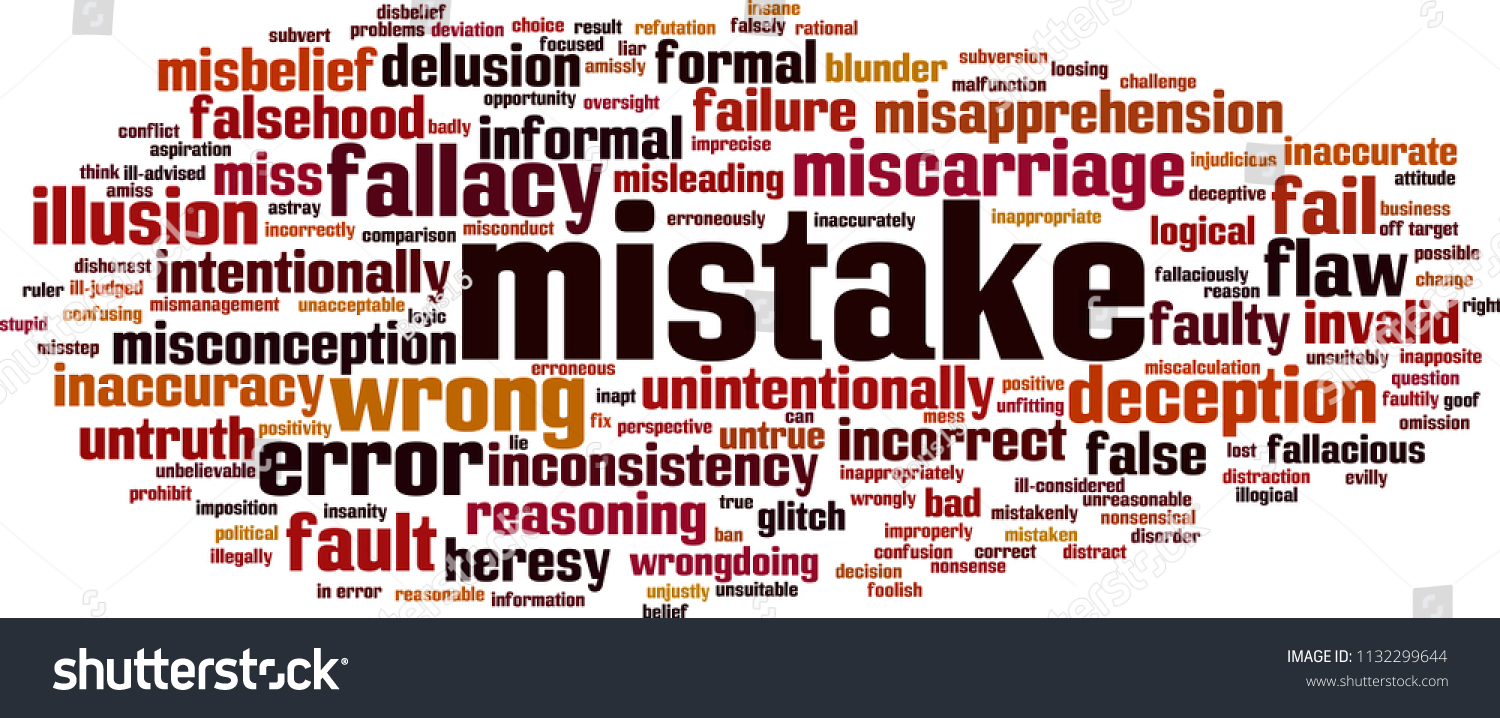 Mistake Word Cloud Concept Vector Illustration Stock Vector (Royalty ...