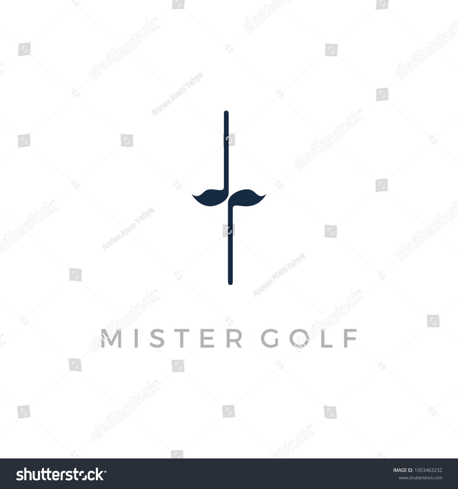 Mister Golf Logo Design Template Stock Vector (Royalty Free) 1053463232