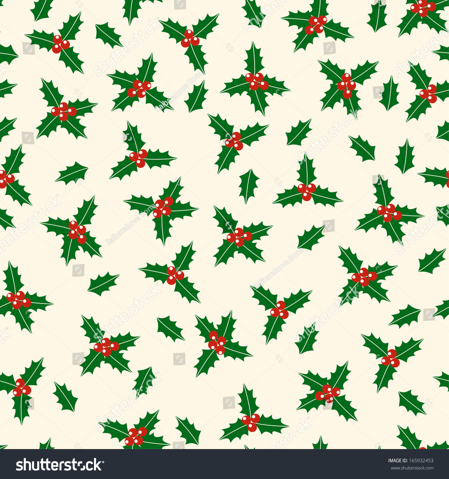 Mistletoe Seamless Texture Vector Eps10 Stock Vector (Royalty Free ...