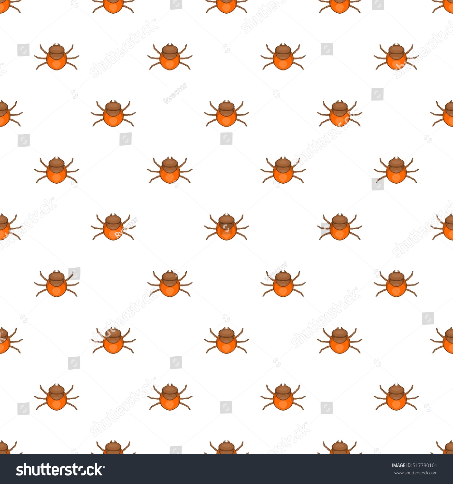 Mite Pattern Cartoon Illustration Mite Vector: vector de stock (libre ...