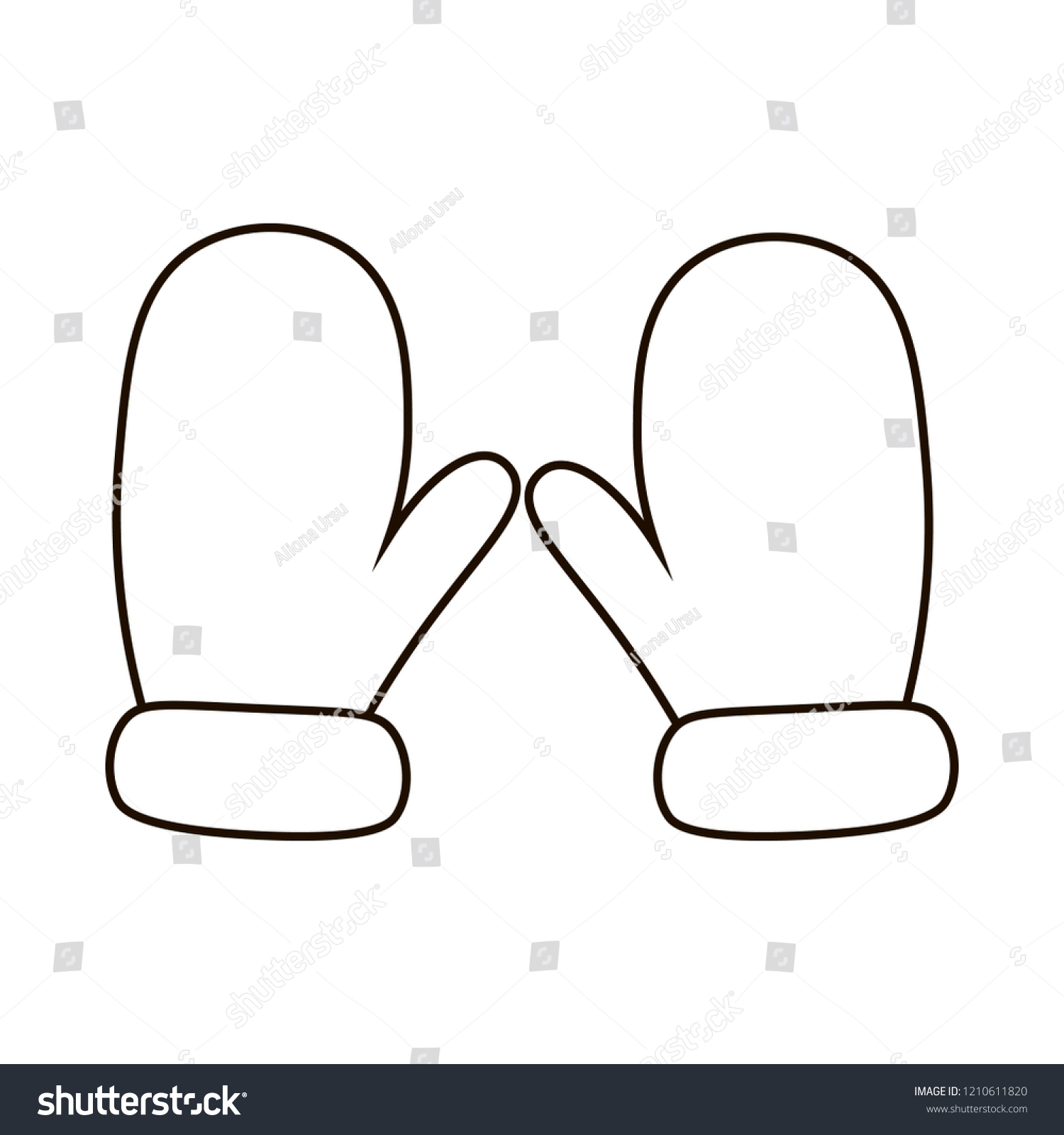 7,215 Black and white mitten Stock Illustrations, Images & Vectors ...