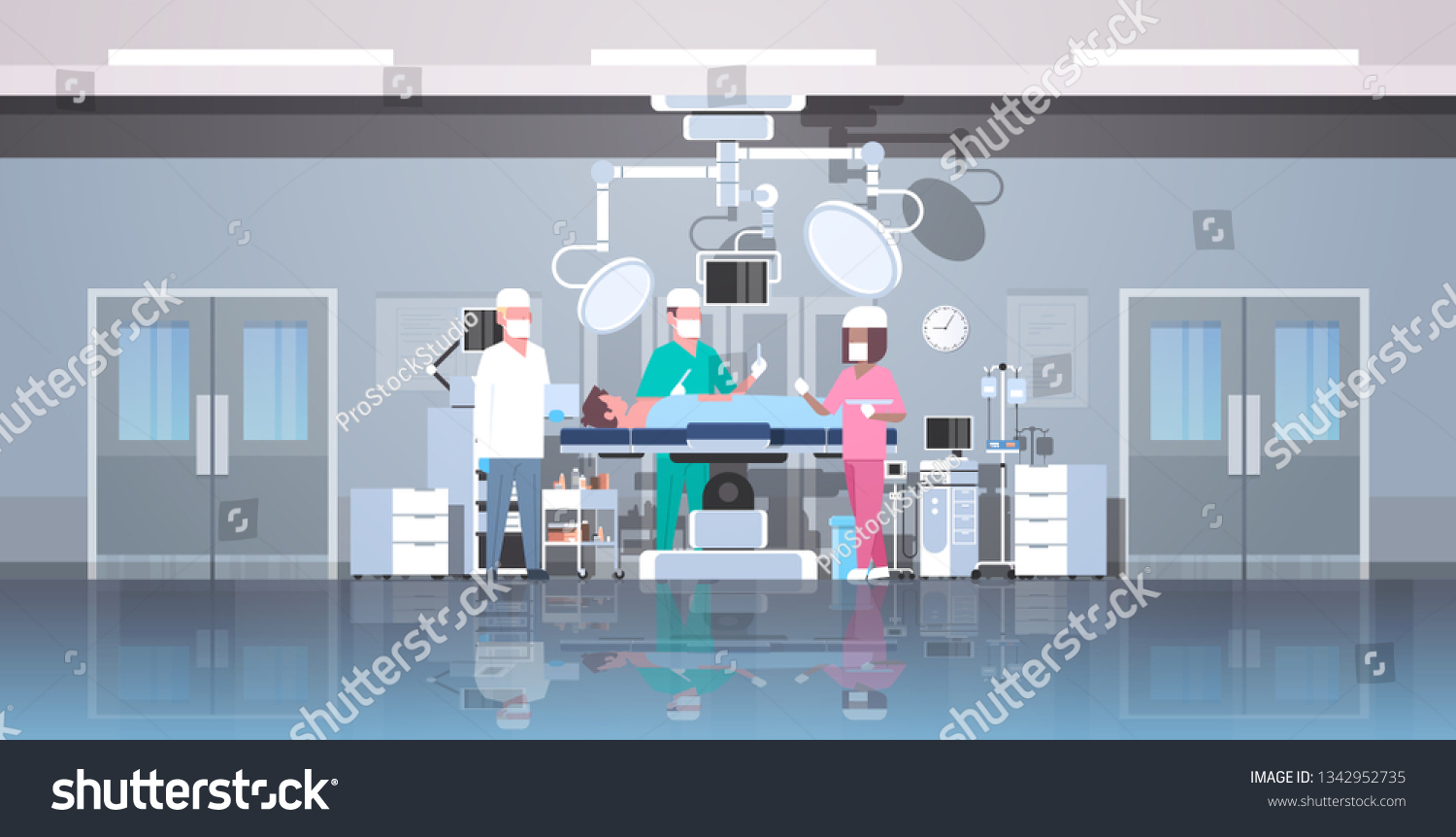 Mix Race Surgeons Team Surrounding Patient Stock Vector (Royalty Free ... Mix Race Surgeons Team Surrounding Patient Stock Vector (Royalty Free ...