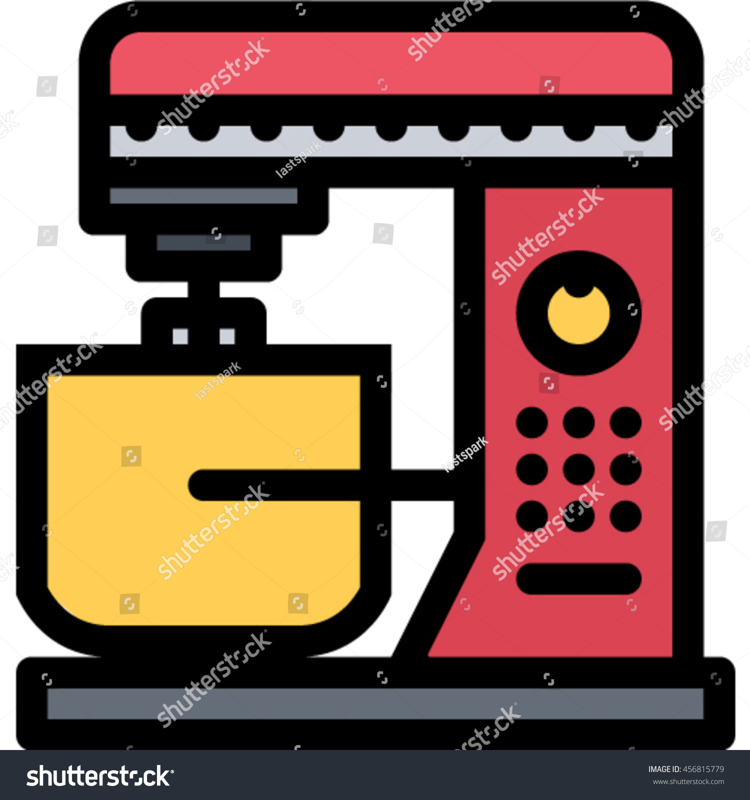 Mixer Outline Icon Stock Vector (Royalty Free) 456815779