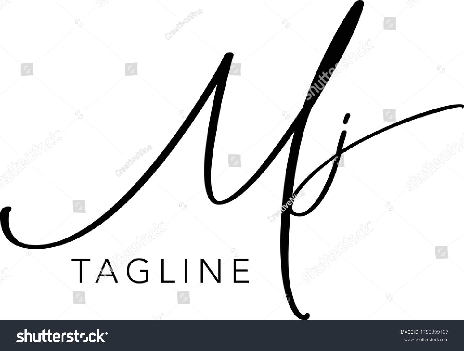 Mj Letter Initial Logo Design Vector Stock Vector (Royalty Free ...