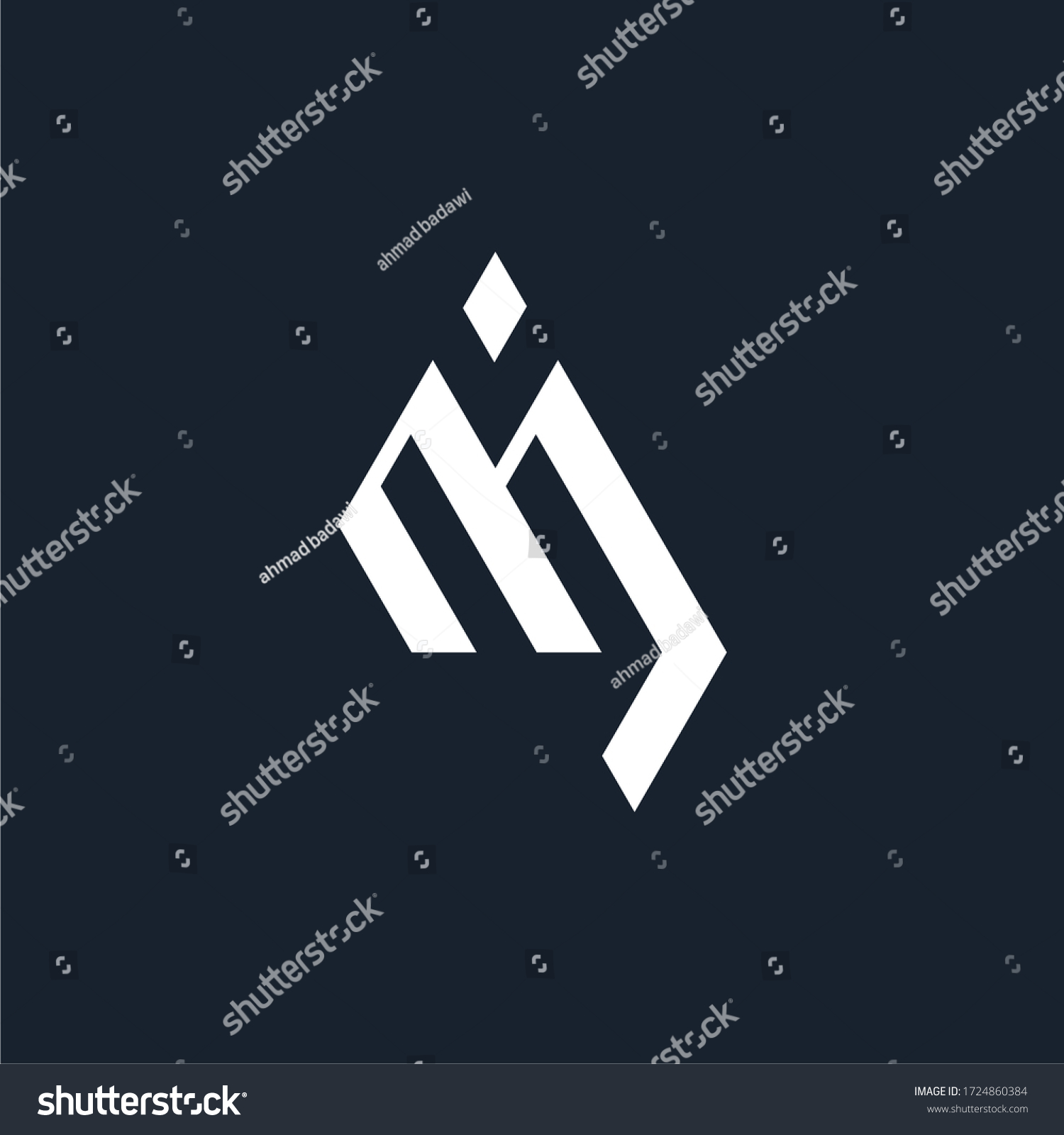 Mj Logo Vector Design Modern Stock Vector (Royalty Free) 1724860384