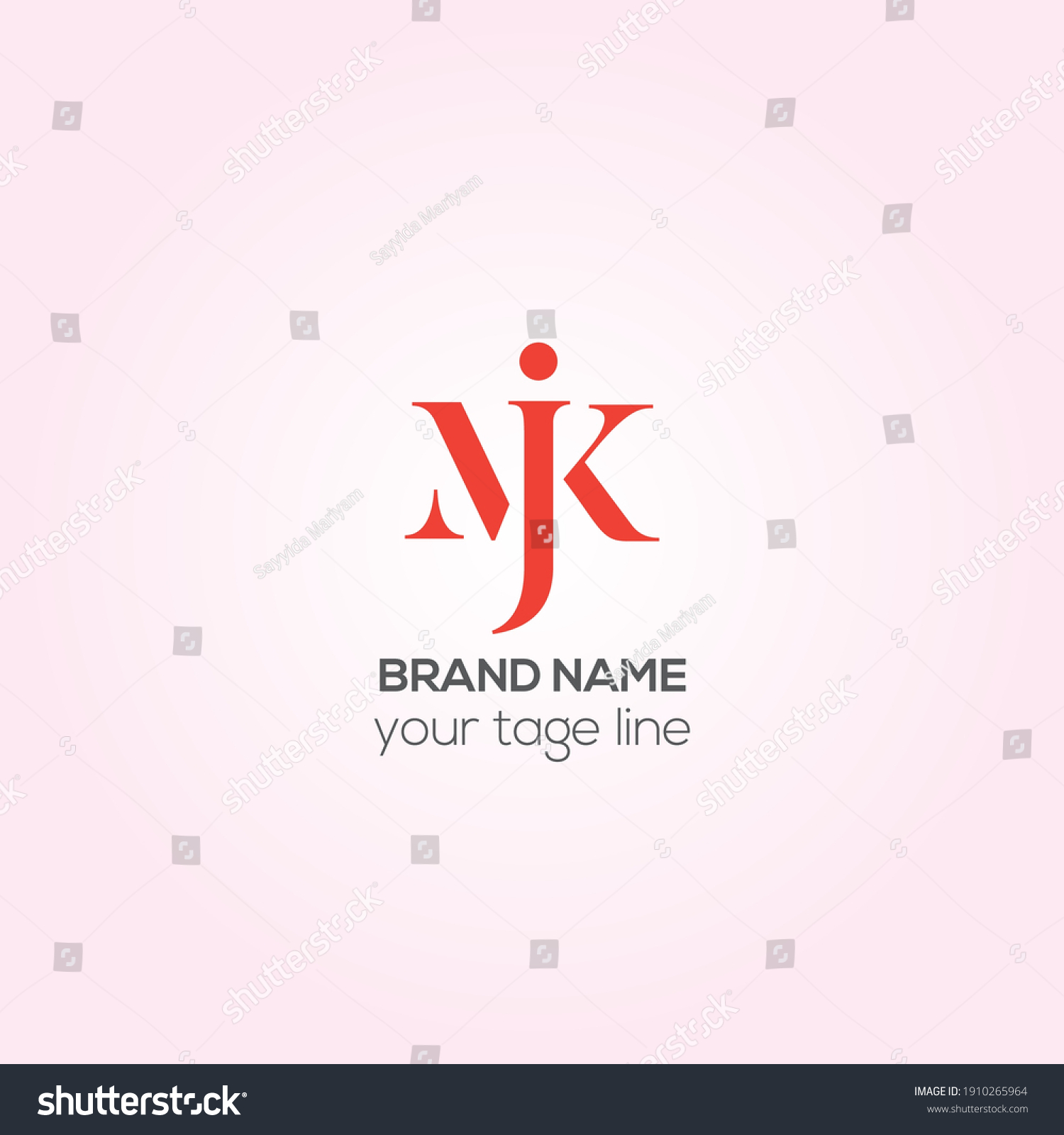 Mjk Vector Logo Design Creative Mjk Stock Vector (Royalty Free ...