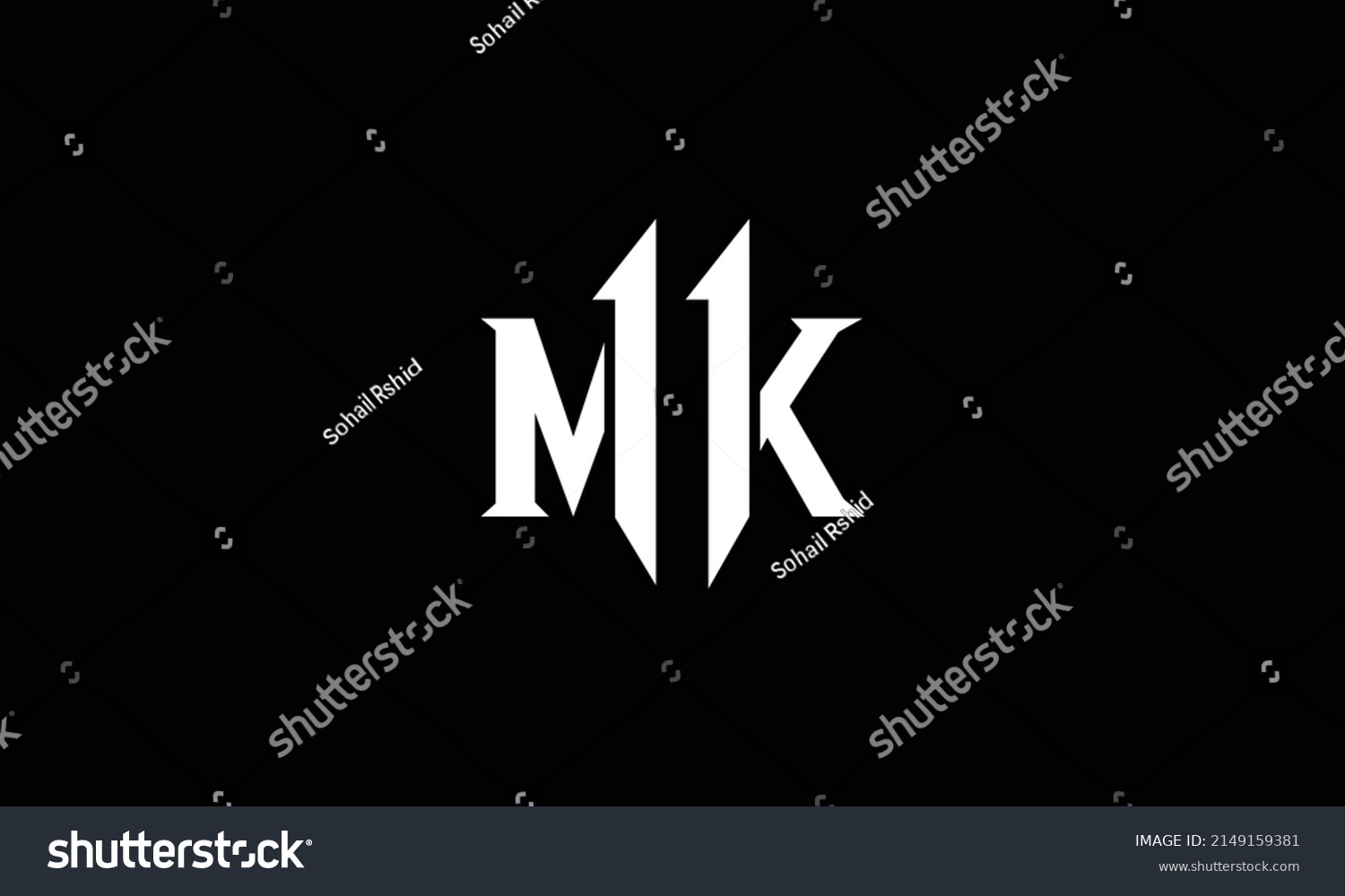 Mk Alphabet Initial Letter Monogram Icon Stock Vector (Royalty Free ...