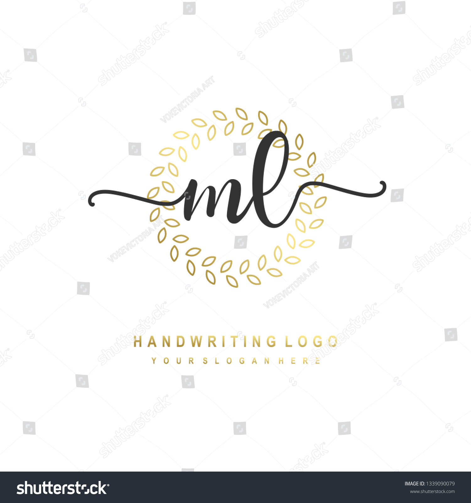 Ml Initial Signature Logo Handwriting Logo Stock Vector (Royalty Free ...