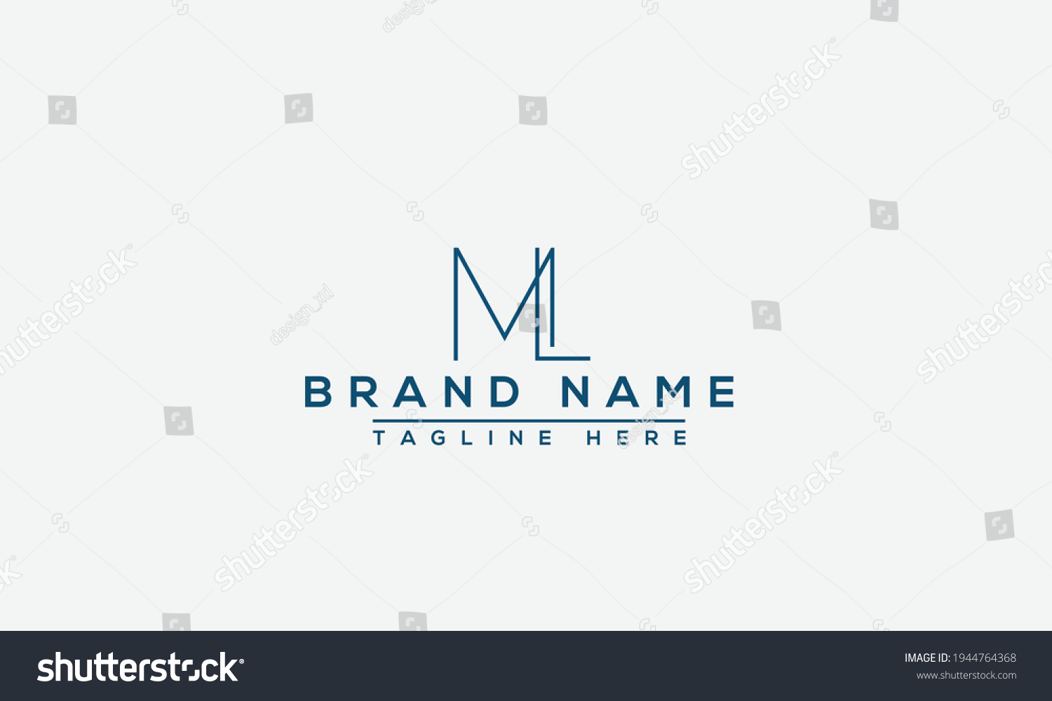Ml Logo Design Template Vector Graphic Stock Vector (Royalty Free ...