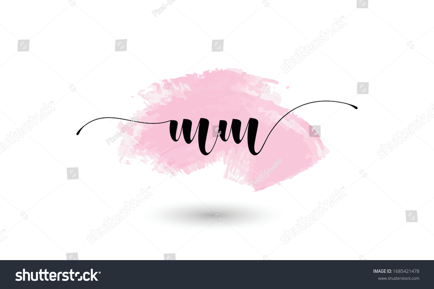 Mm Letter Logo Design Template Vector Stock Vector (Royalty Free ...