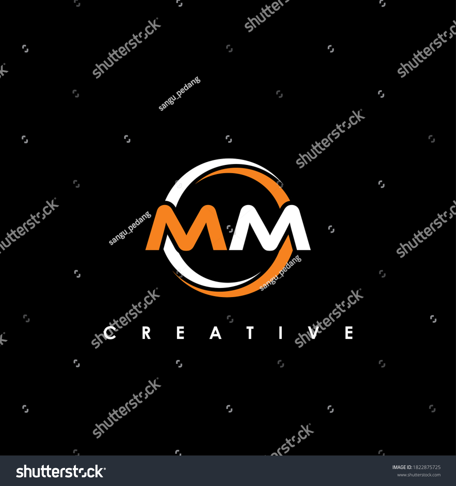 Mm Letter Logo Design Template Vector Stok Vektör (Telifsiz) 1822875725 ...