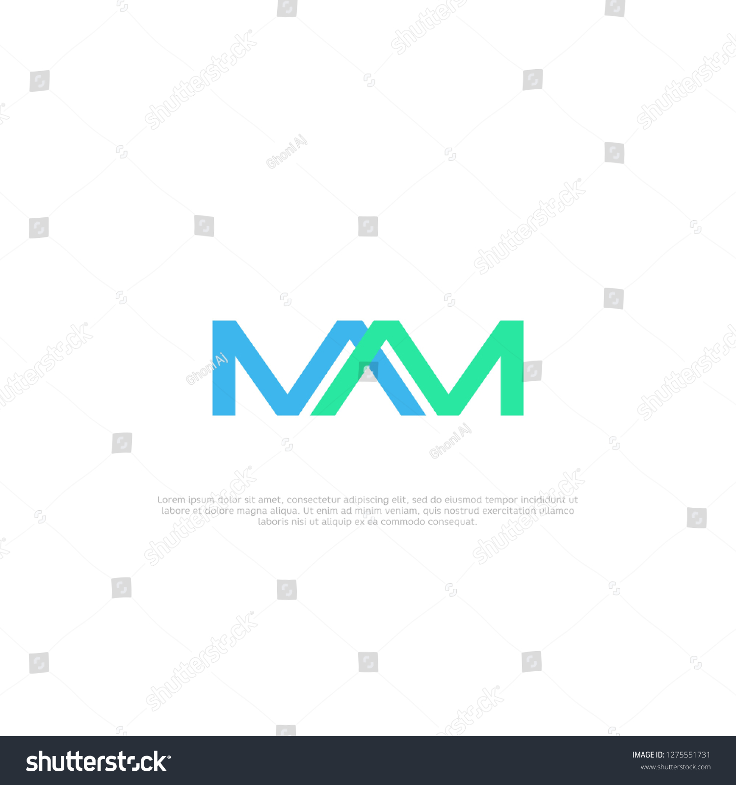 Mm Logo Design Template Creative Sign Stock Vector (Royalty Free ...